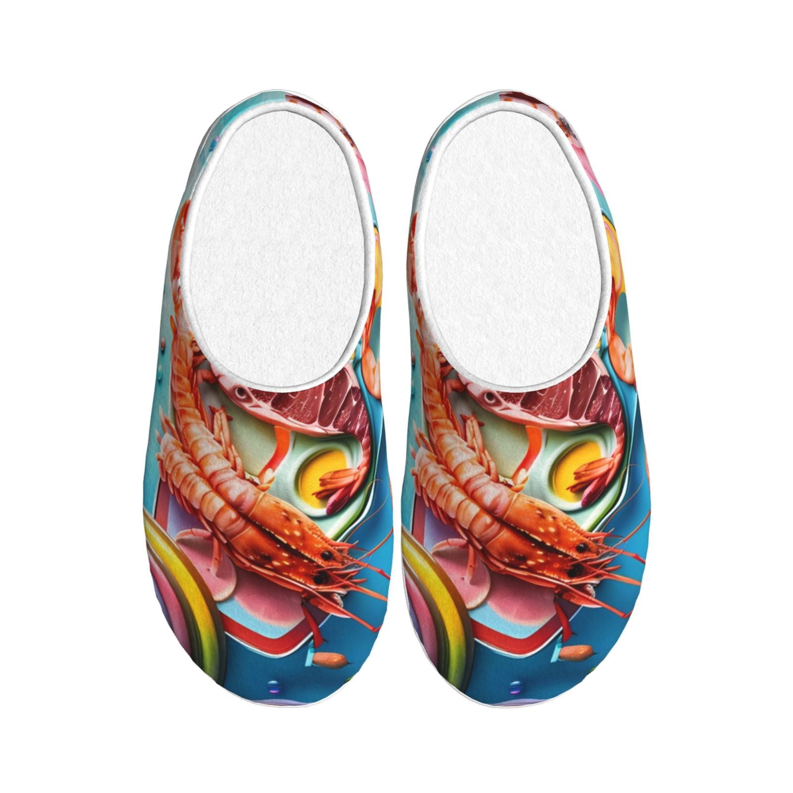 Picia Surreal Seafood Extravaganza for Women's Lamb-hug Comfy Fleece ...