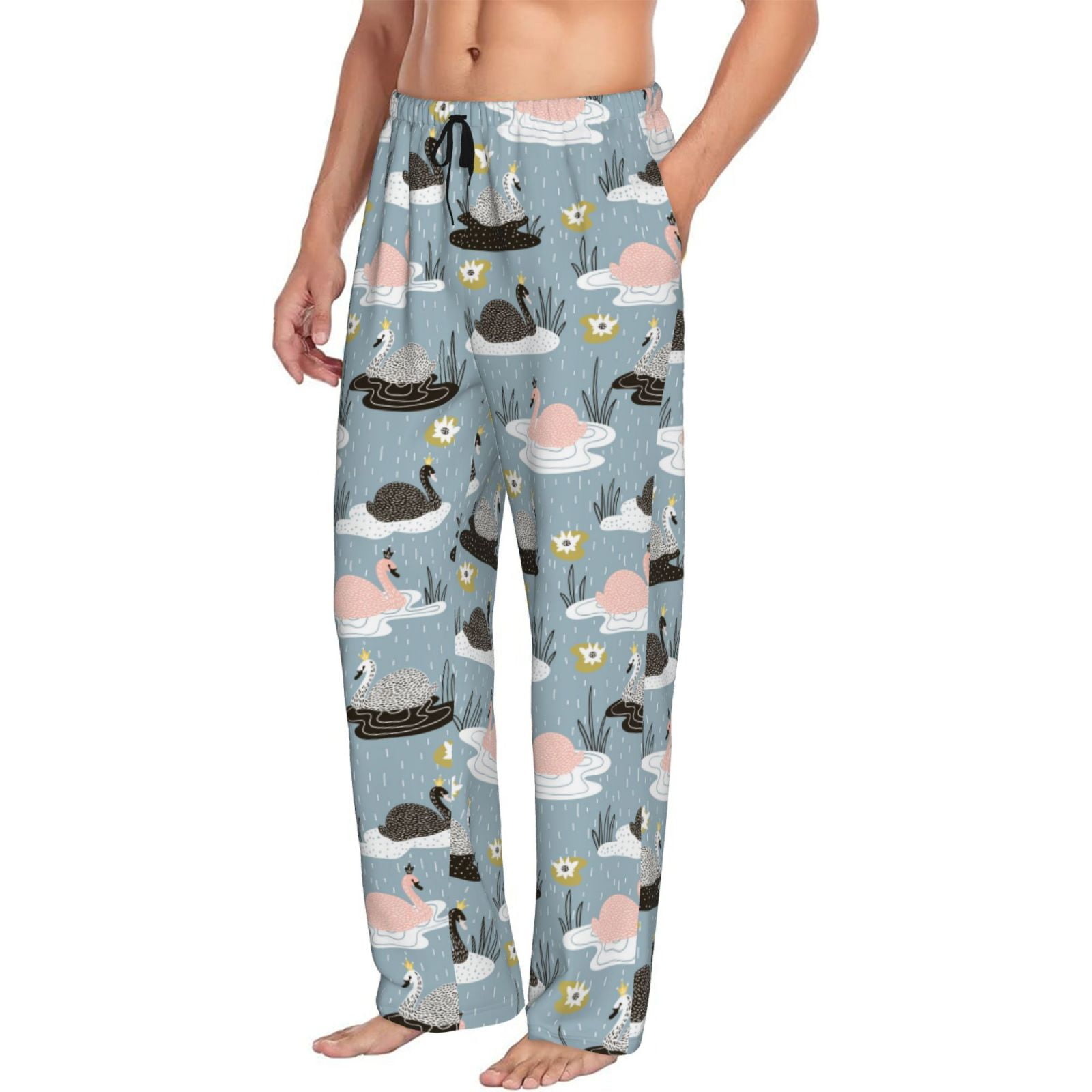 Picia Swan Princess On Lake Mens Soft Woven Cotton Elastic Waistband ...