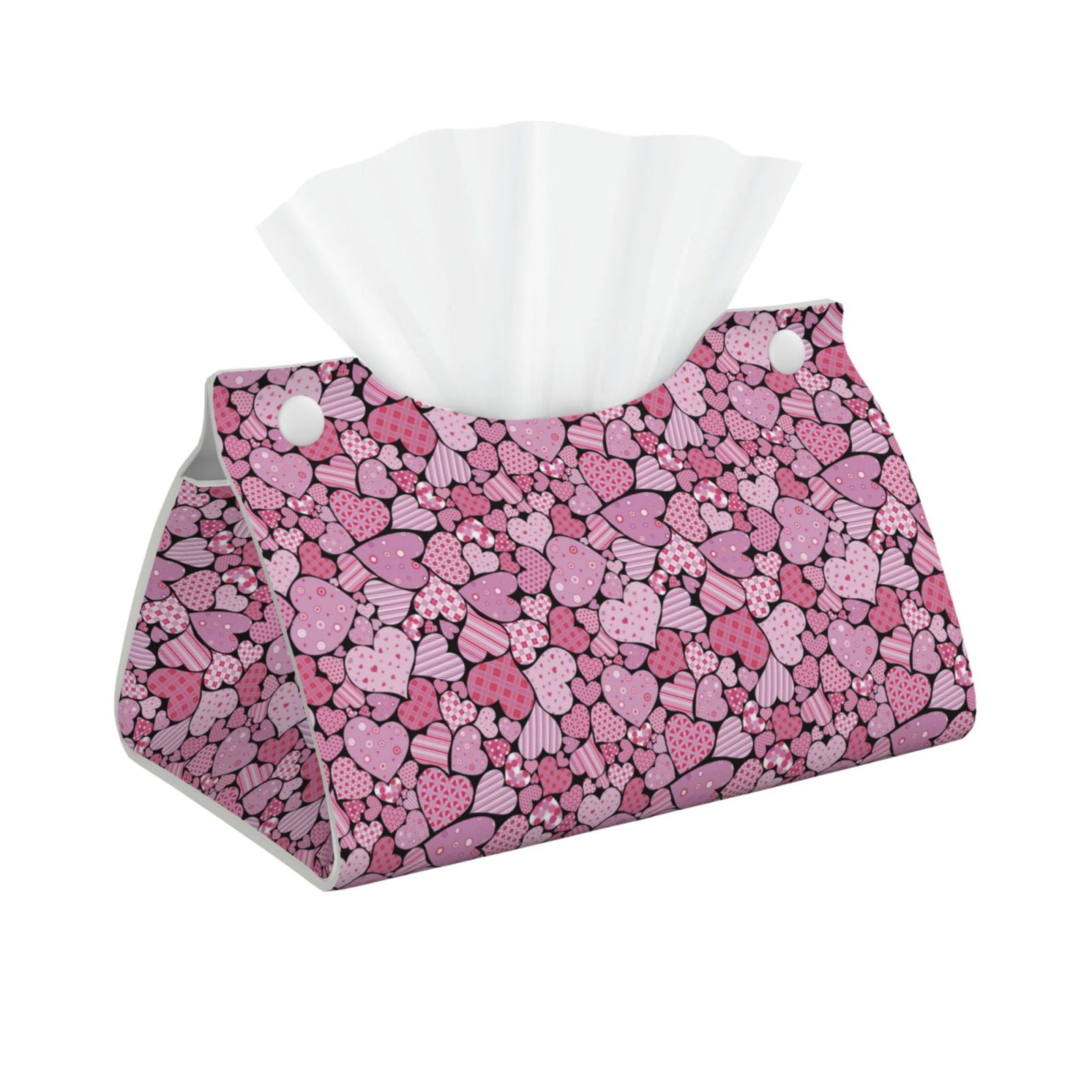 Picia Sweet Heart Pattern Long Tissue Box Cover,PVC Leather Triangle ...