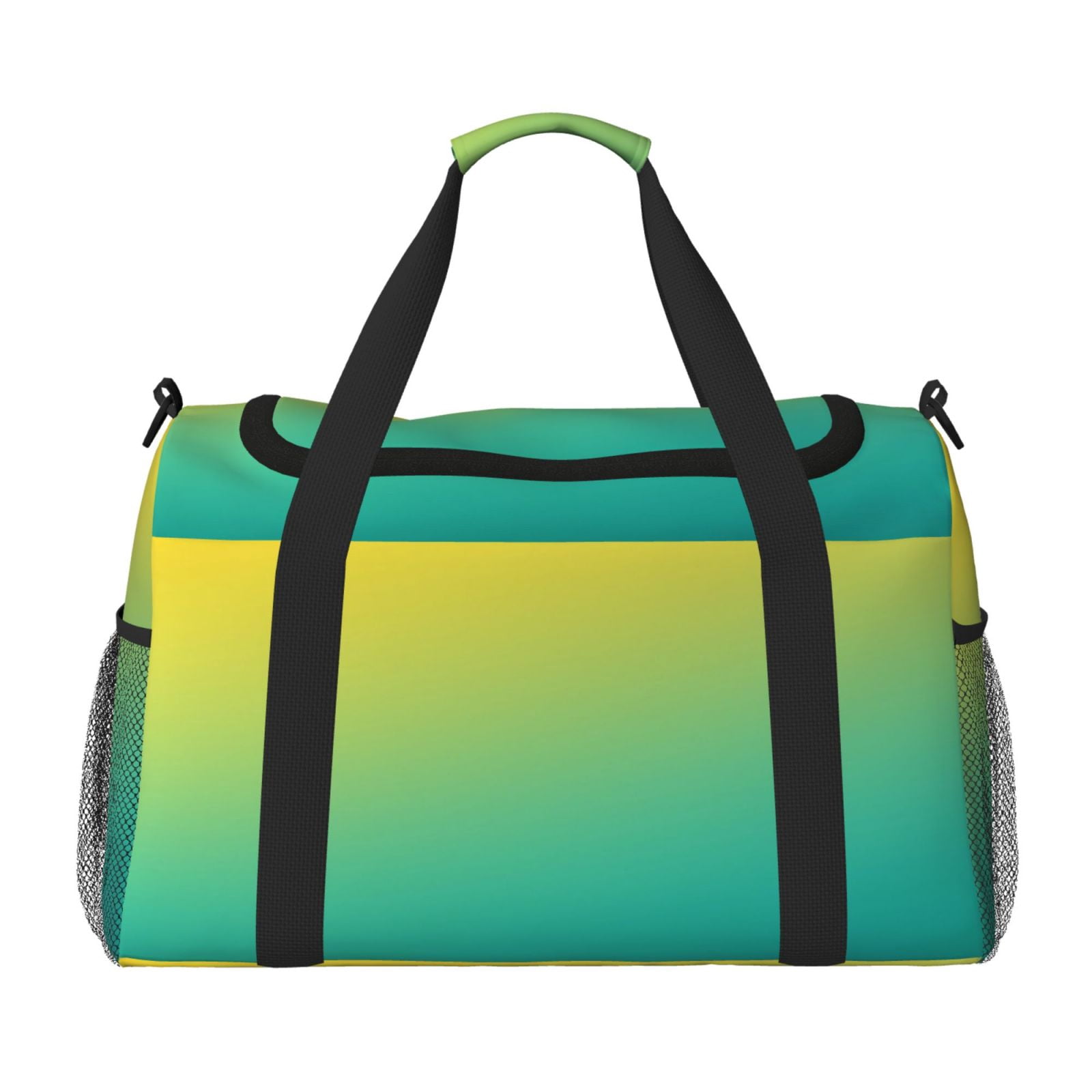 Picia Teal To Yellow Gradient Print Travel Duffle Bag,Weekender Bags ...