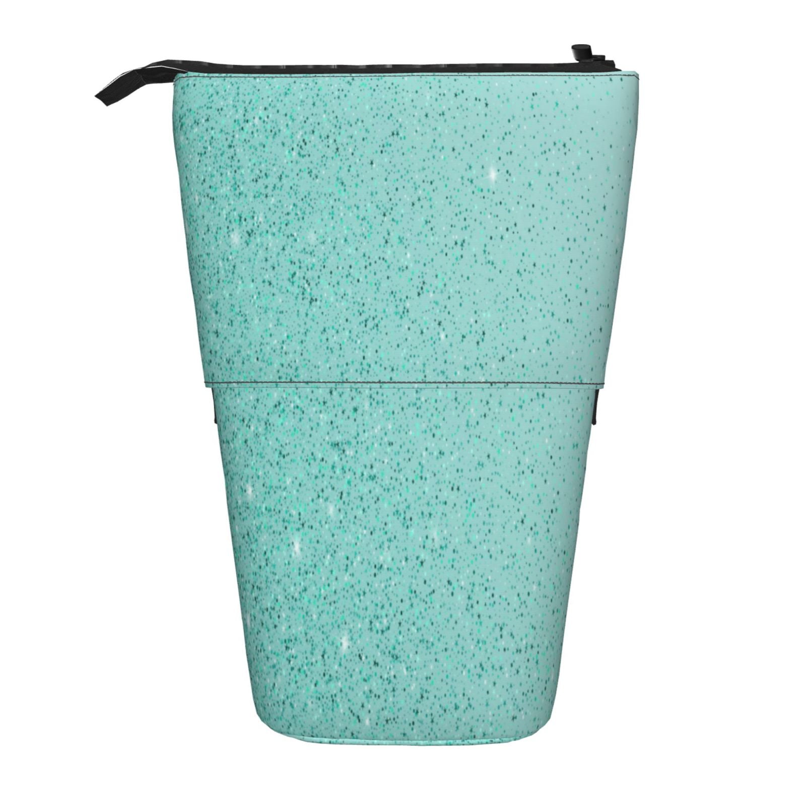 Picia Teal Turquoise Glitter Print Telescopic Pencil Case, Telescopic ...