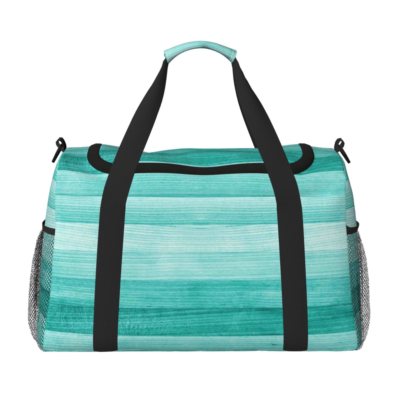 Picia Teal Turquoise Print Travel Duffle Bag,Weekender Bags for Women ...
