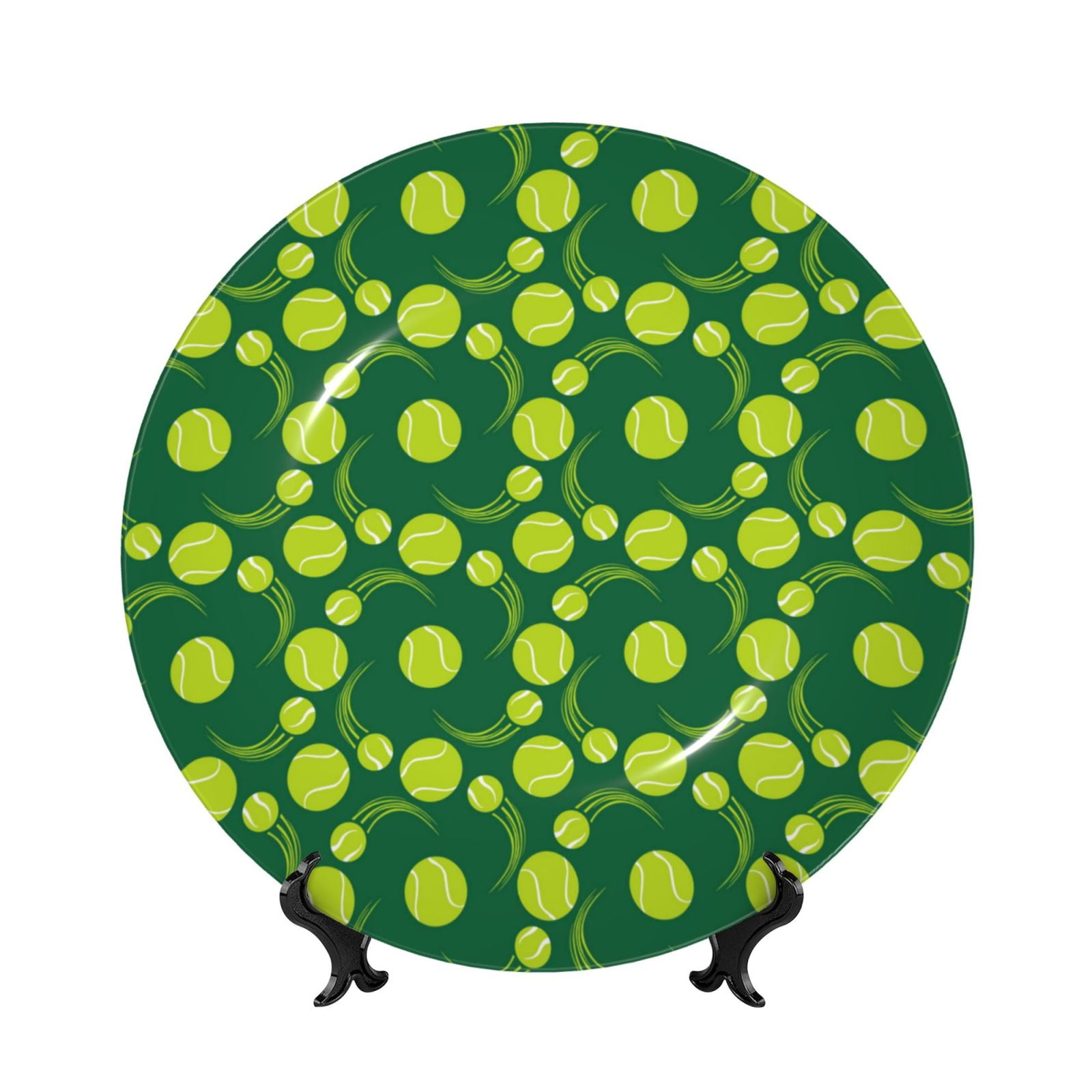 Picia Tennis Balls Pattern Bone China Decorative Plate – Wall Decor ...