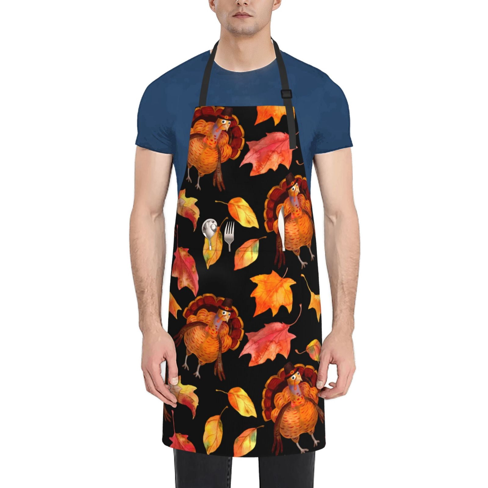 Picia Thanksgiving Turkey 1 Waterproof Apron for Unisex Adult ...