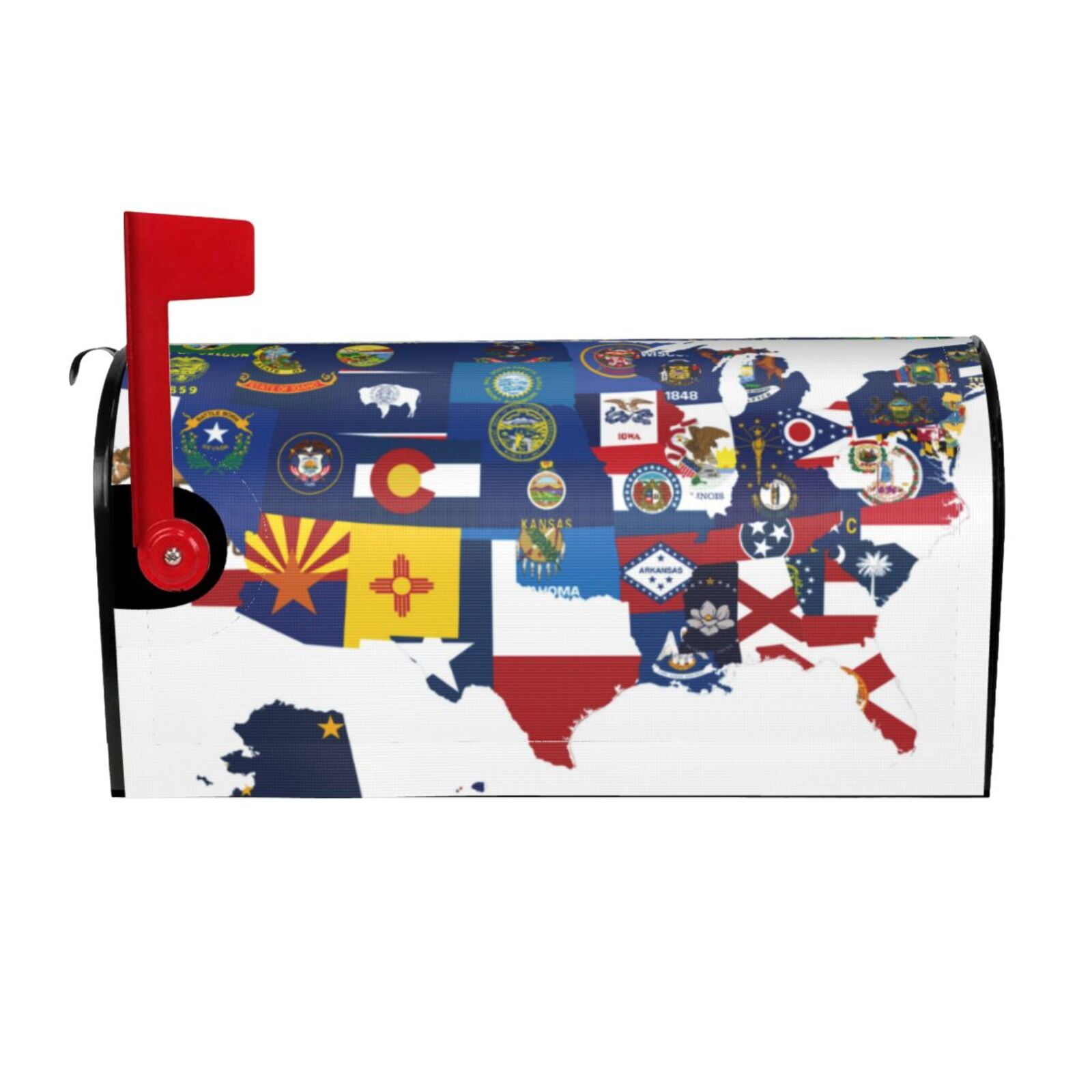 Picia The Map Of United States Magnetic Mailbox Cover Standard Size-25 ...