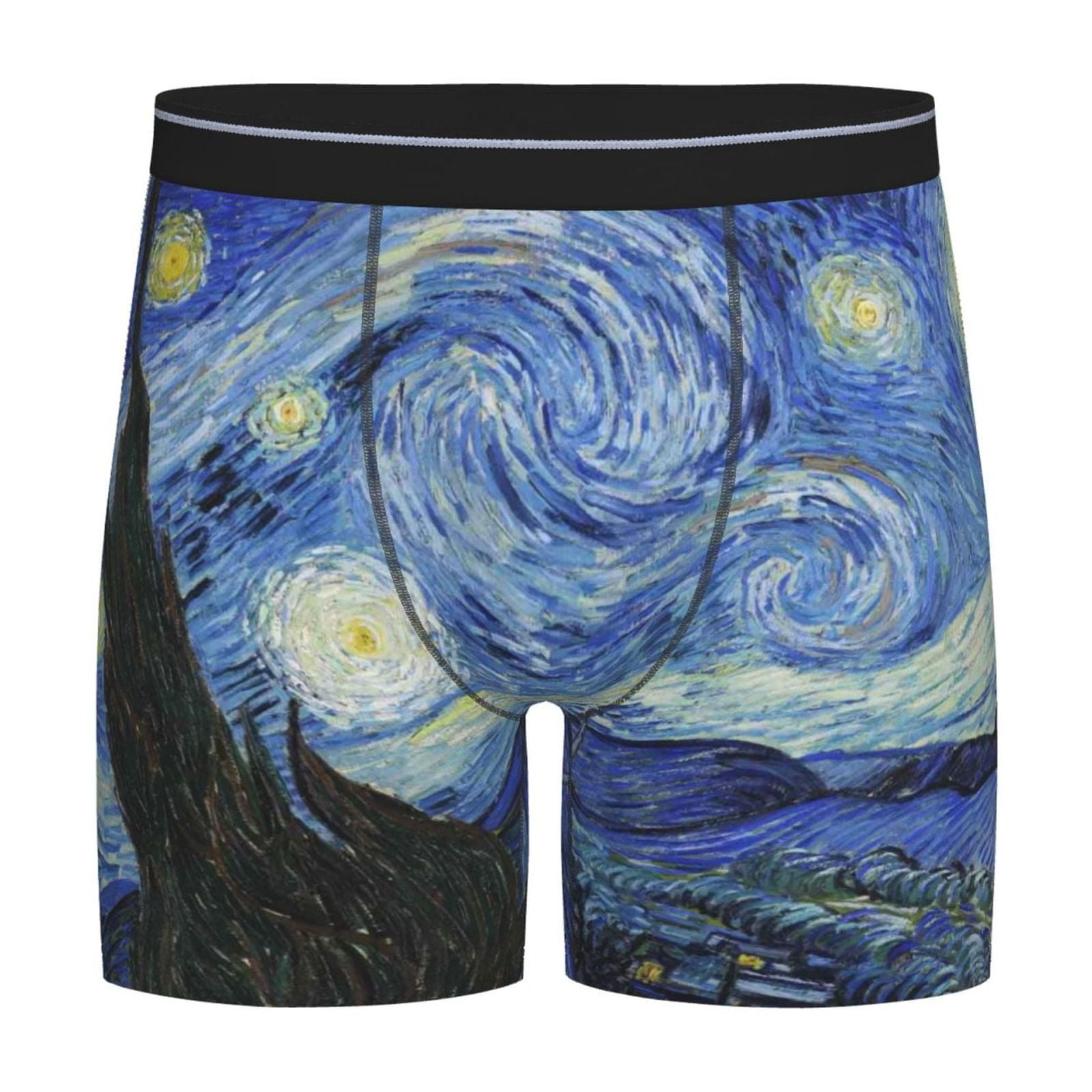 Picia The Starry Night Pattern Men's Athletic Long Leg Briefs ...