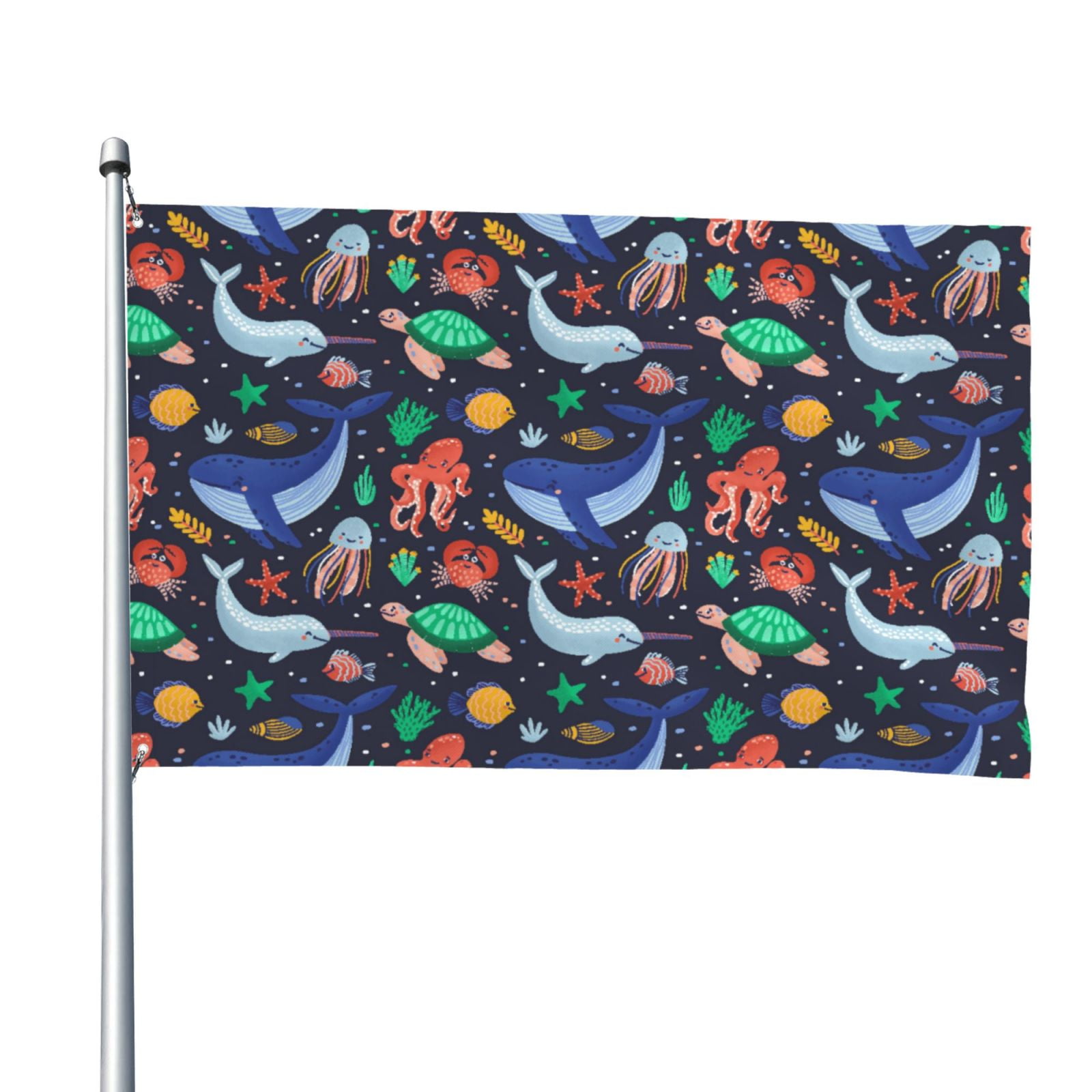 Picia The Underwater World Printed Flag ,The Underwater World Pattern ...