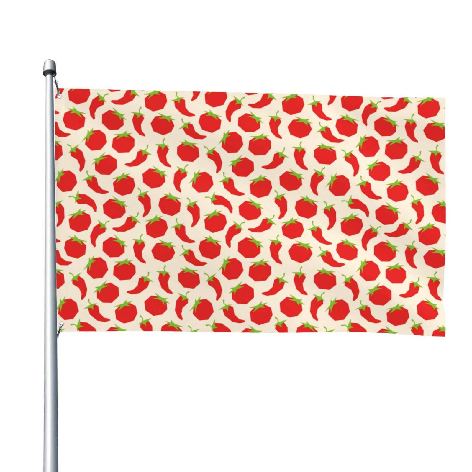 Picia Tomatoes And Chili Printed Flag ,Tomatoes And Chili Pattern ...