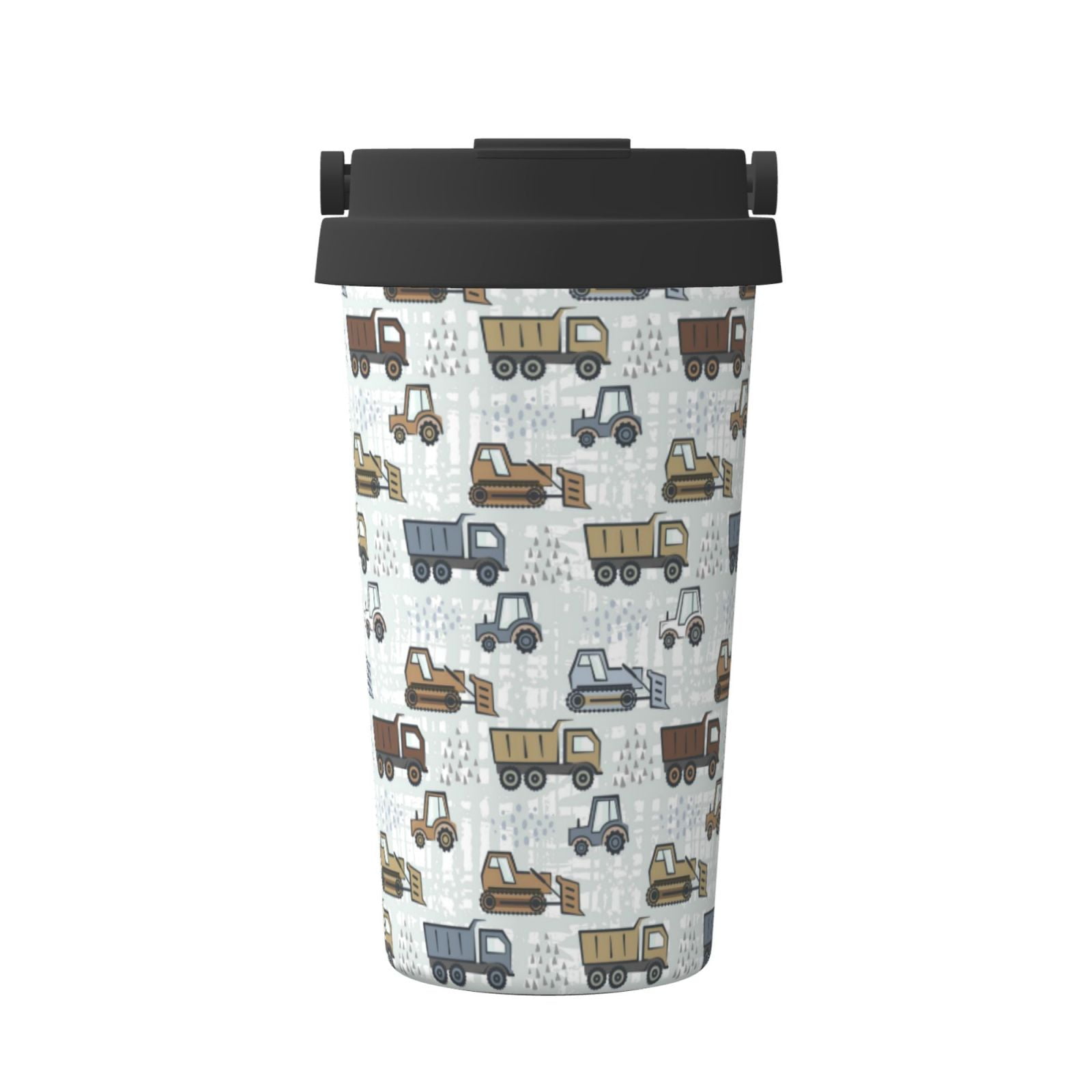 Picia Tractor and Dumper Pattern 500ml Carry Insulated Coffee Mug ...
