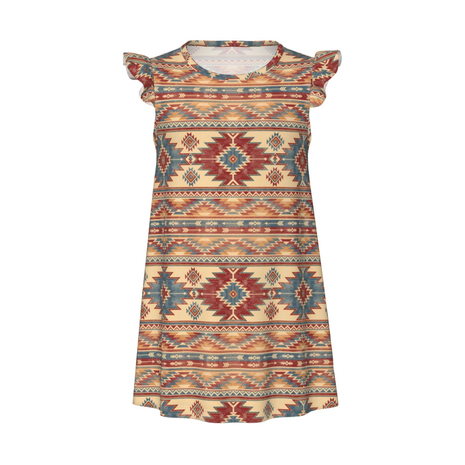 Picia Traditional Tribal Aztec Pattern Girls Nightgowns,Unicorn Dress ...