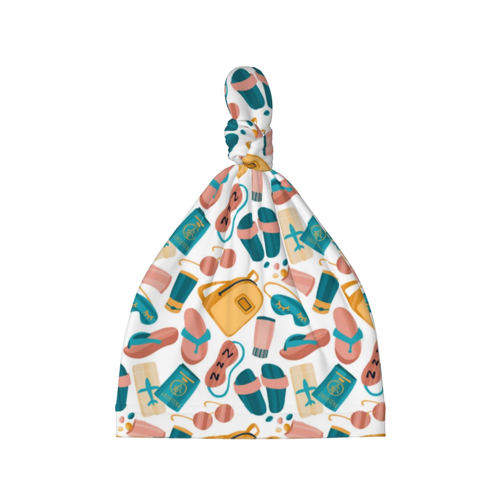 Picia Travel Elements Printed Preemie Hats for Baby Girls Cotton ...