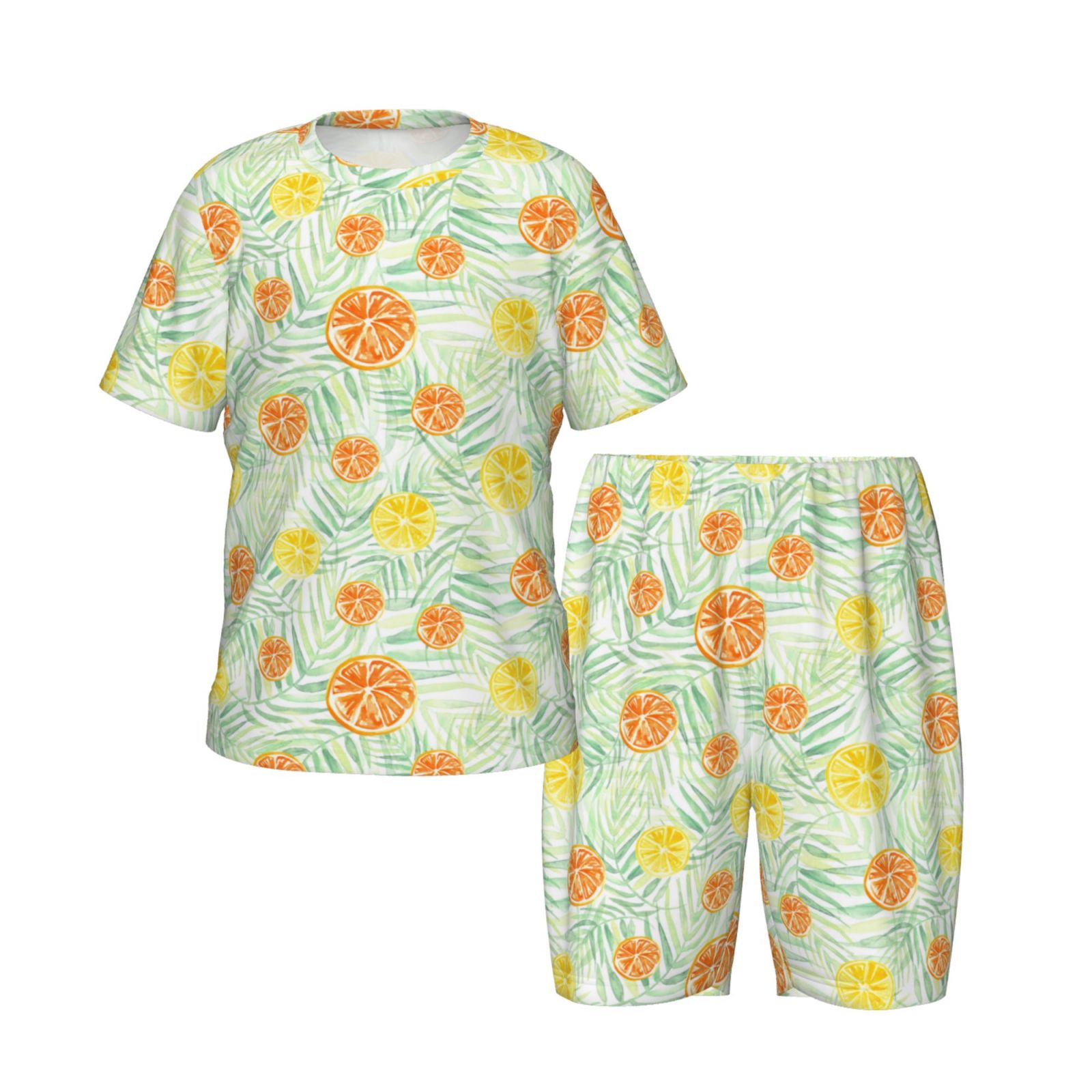 Picia Tree Palms Lemon Printed Boys' Kids-PJ Snug Fit Cotton Short ...