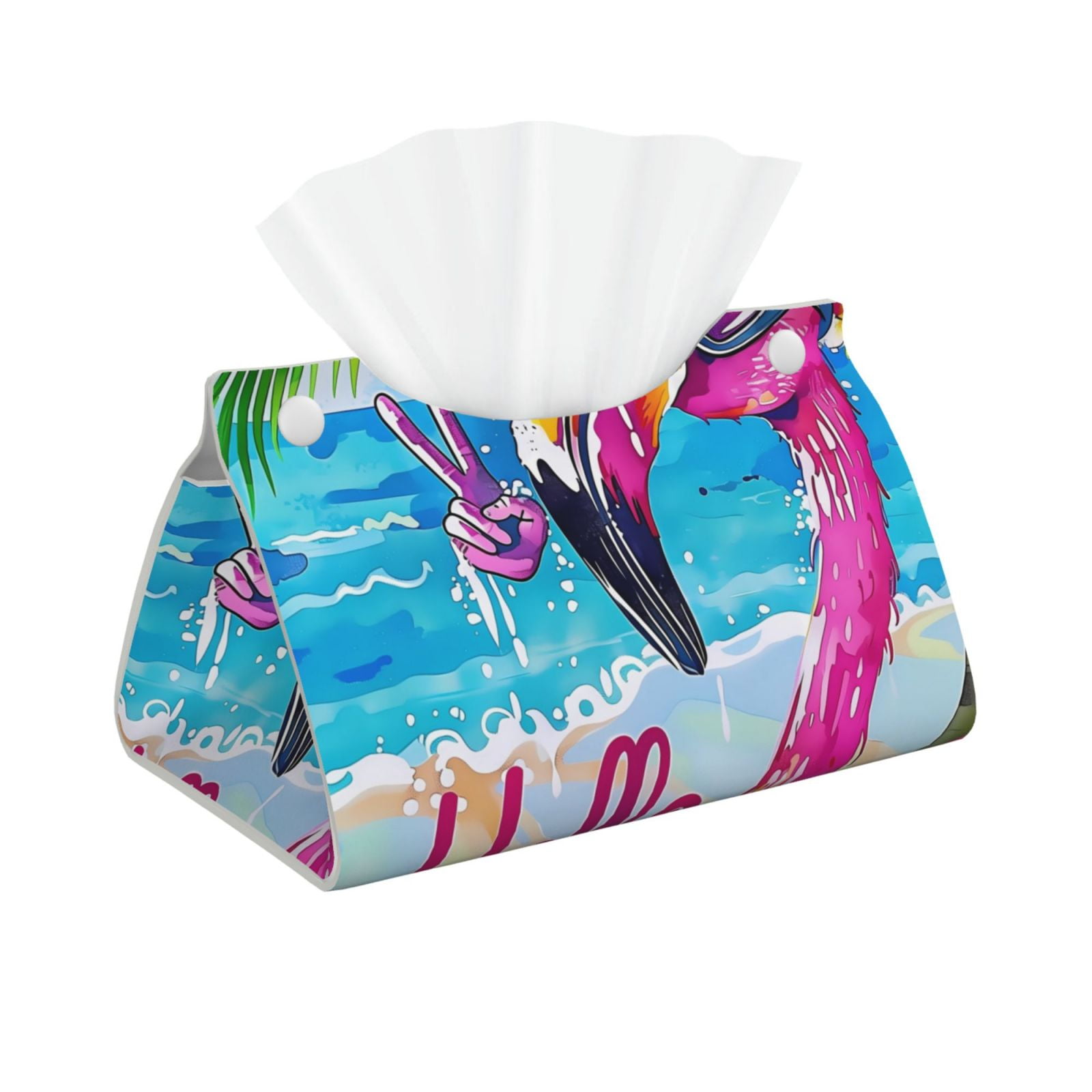 Picia Tropical Flamingo Summer Pattern Long Tissue Box Cover,PVC ...
