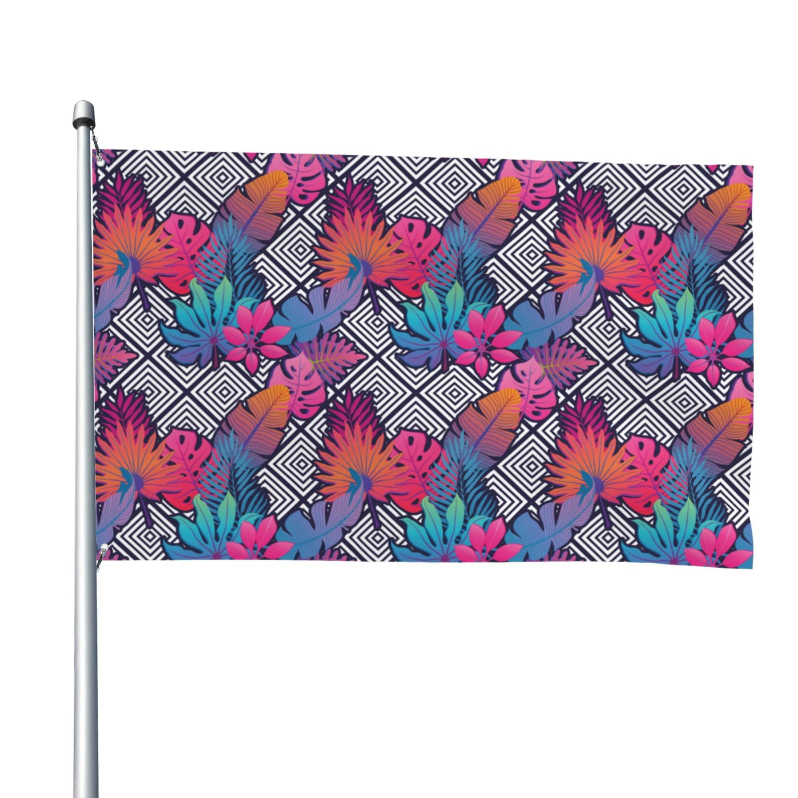 Picia Tropical Leaves Printed Flag ,Tropical Leaves Pattern Garden Flag ...