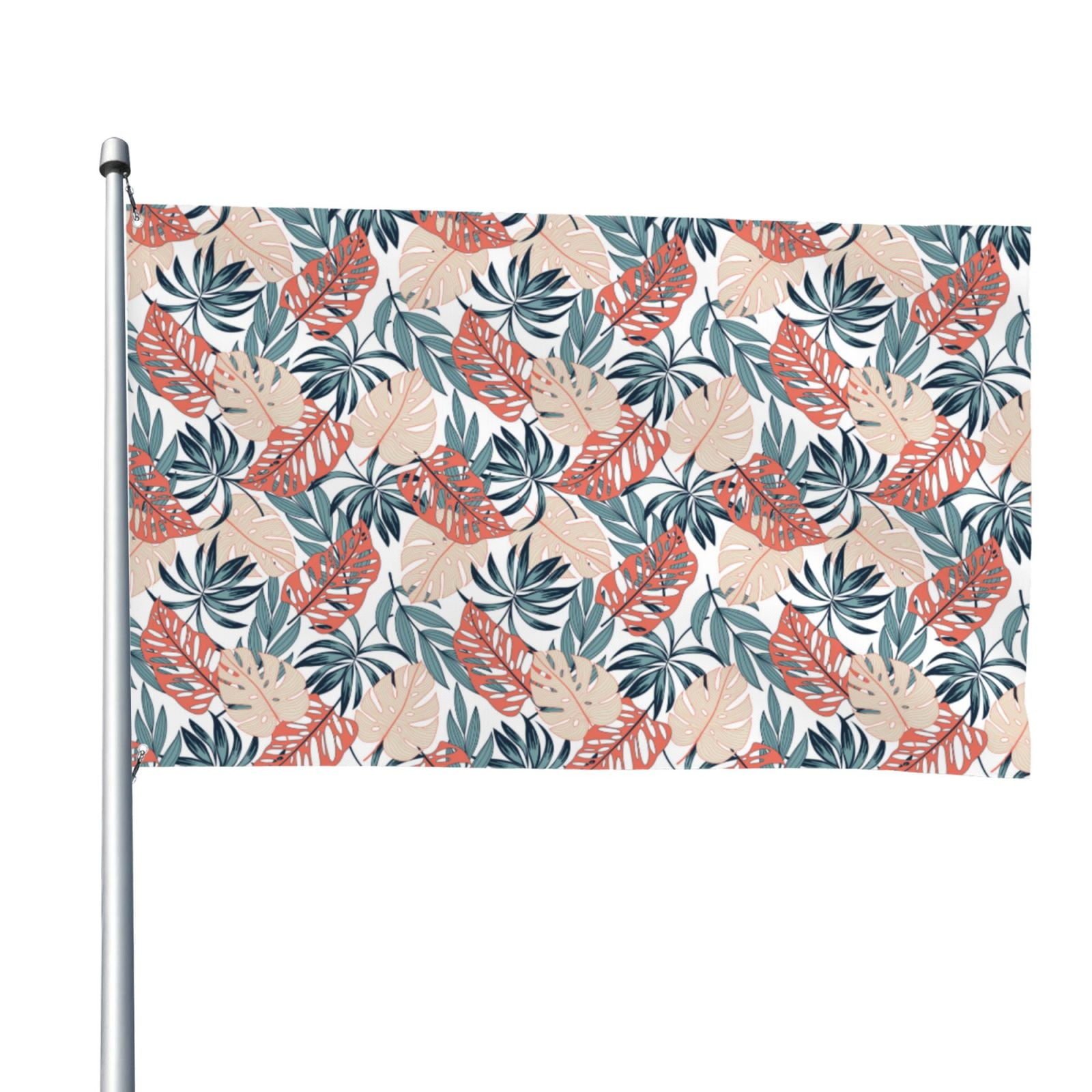 Picia Tropical Leaves Printed Flag ,Tropical Leaves Pattern Garden Flag ...