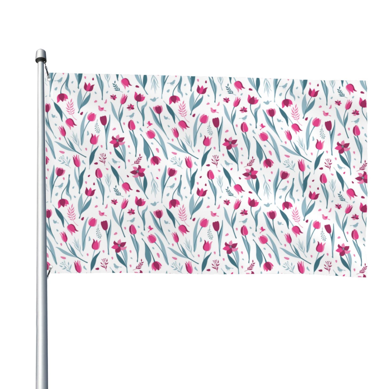 Picia Tulips Flowers Printed Flag ,Tulips Flowers Pattern Garden Flag ...