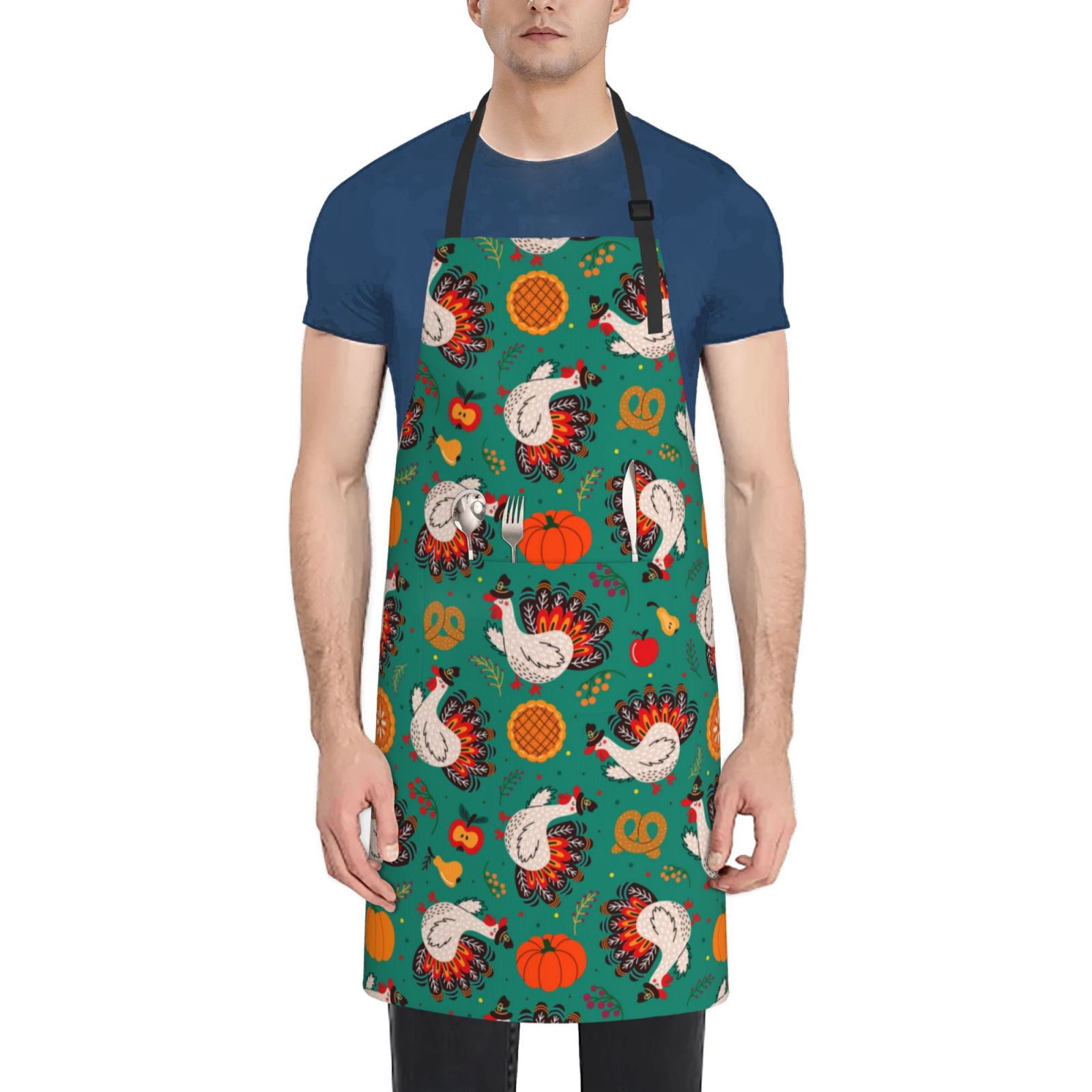 Picia Turkey And Thanksgiving1 Waterproof Apron for Unisex Adult ...