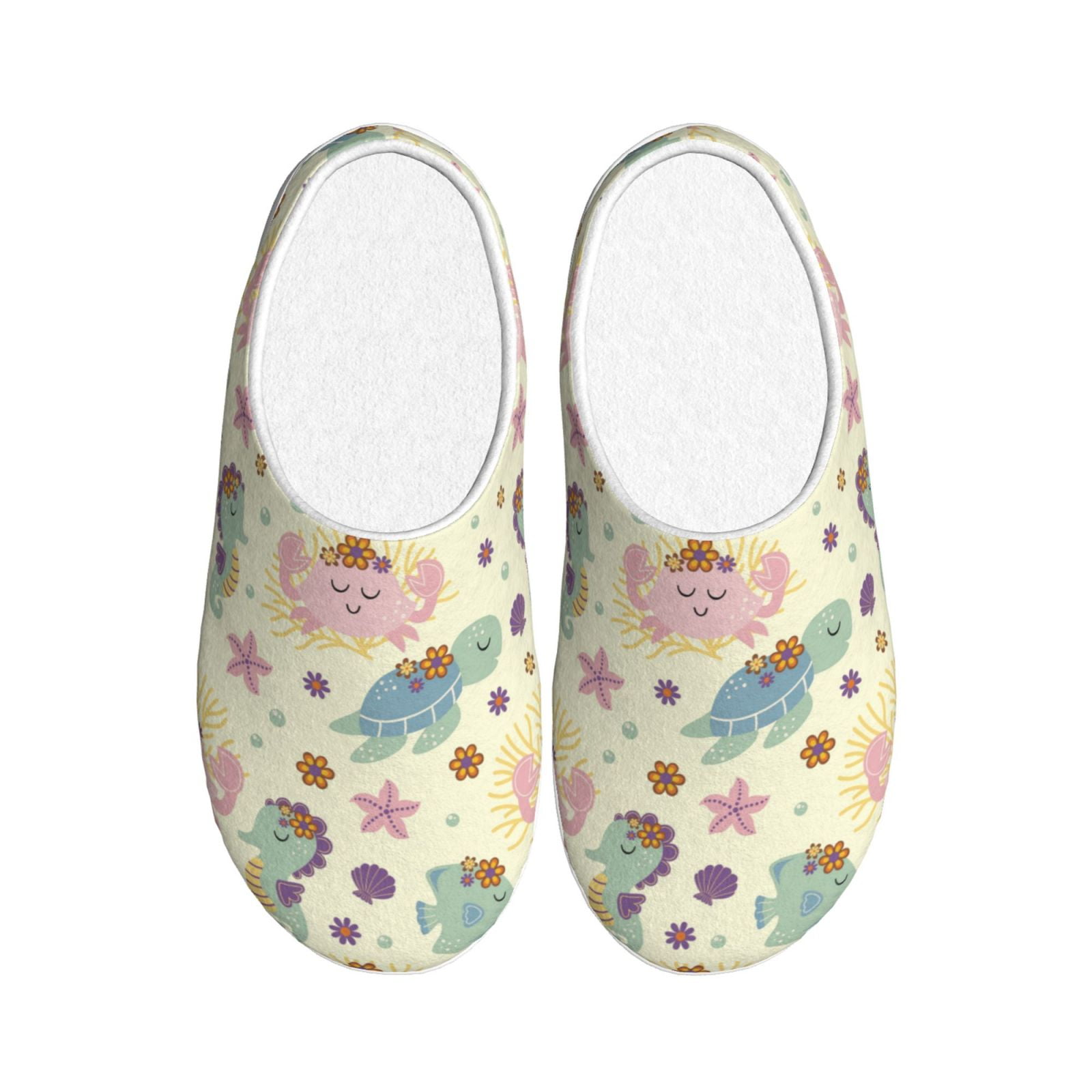 Picia Turtle Crab Sea Horse for Women's Lamb-hug Comfy Fleece House ...
