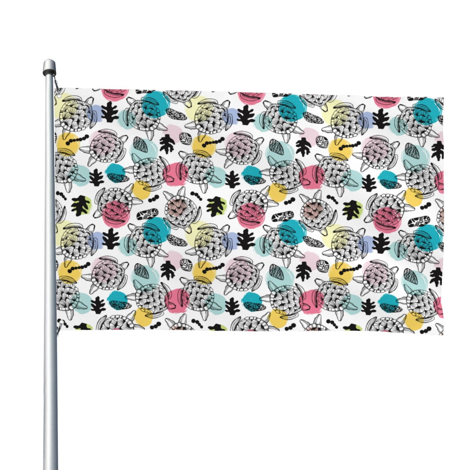 Picia Turtle Printed Flag ,Turtle Pattern Garden Flag Vertical Double ...