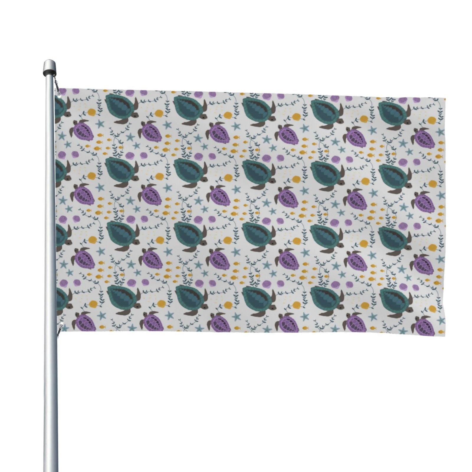 Picia Turtle Printed Flag ,Turtle Pattern Garden Flag Vertical Double ...