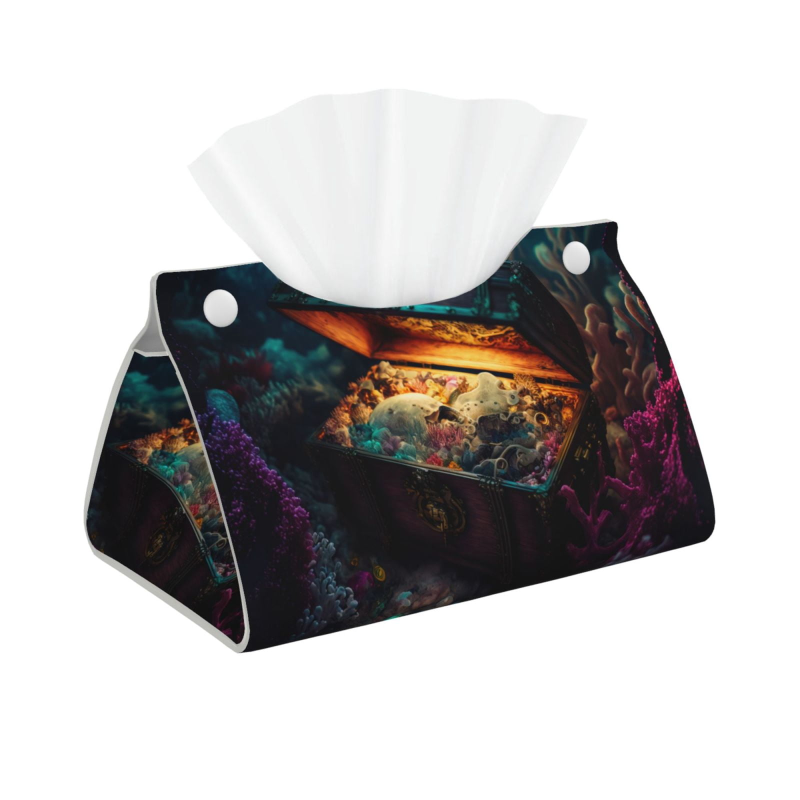 Picia Underwater Treasure Chest Pattern Long Tissue Box Cover,PVC ...