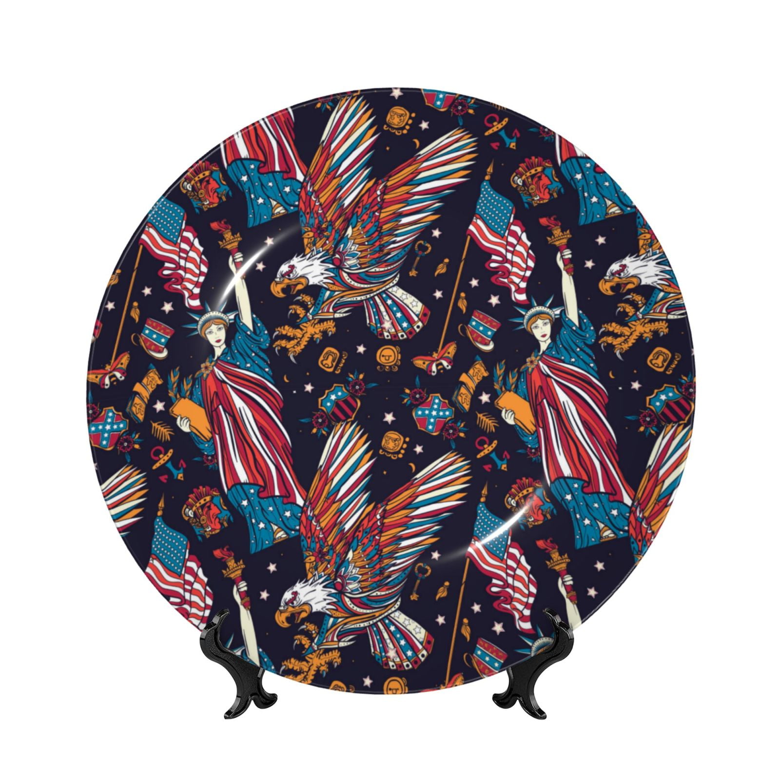 Picia United States Of America Pattern Bone China Decorative Plate ...