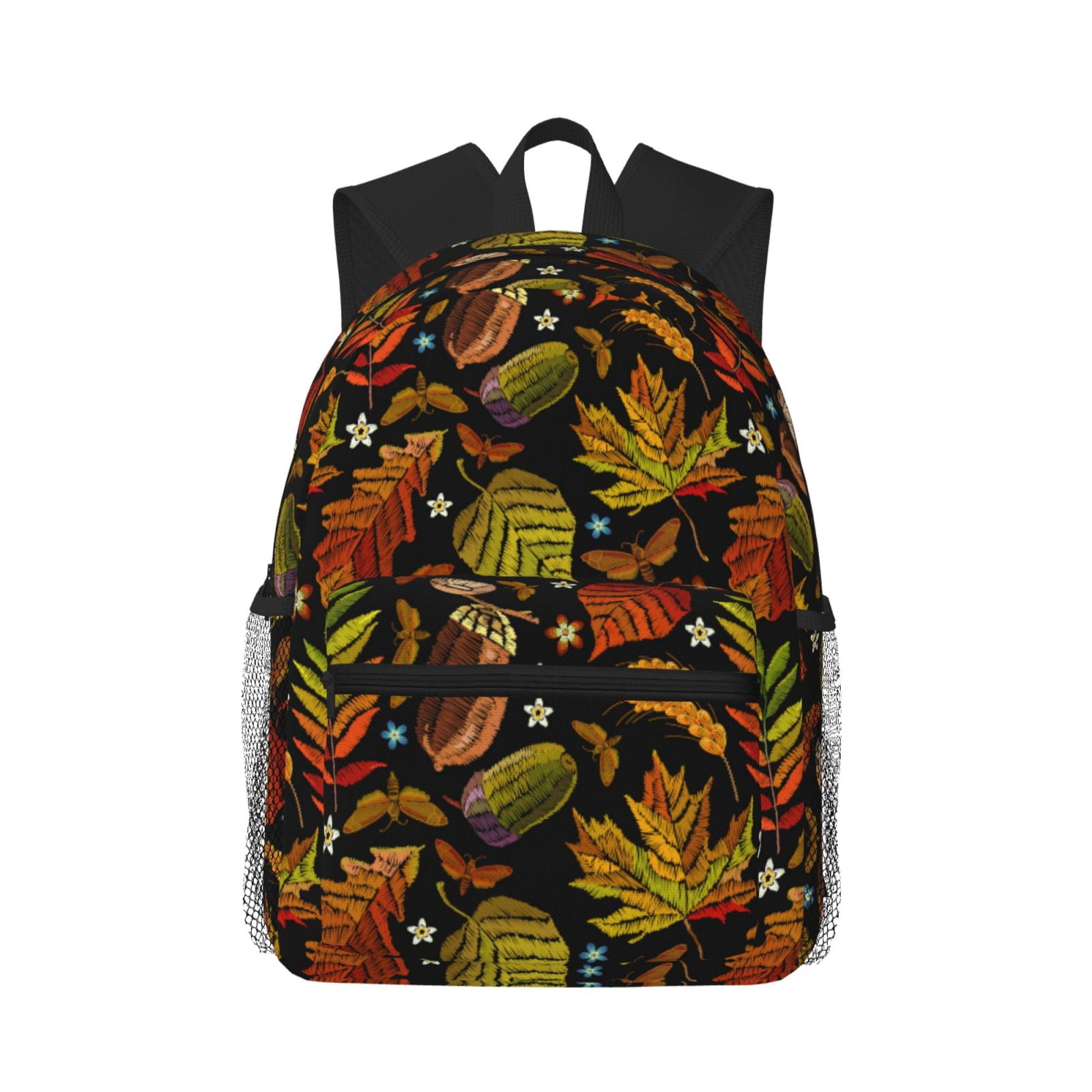 Picia Vintage Autumn Plants Butterfly Large Capacity Backpack Classic ...