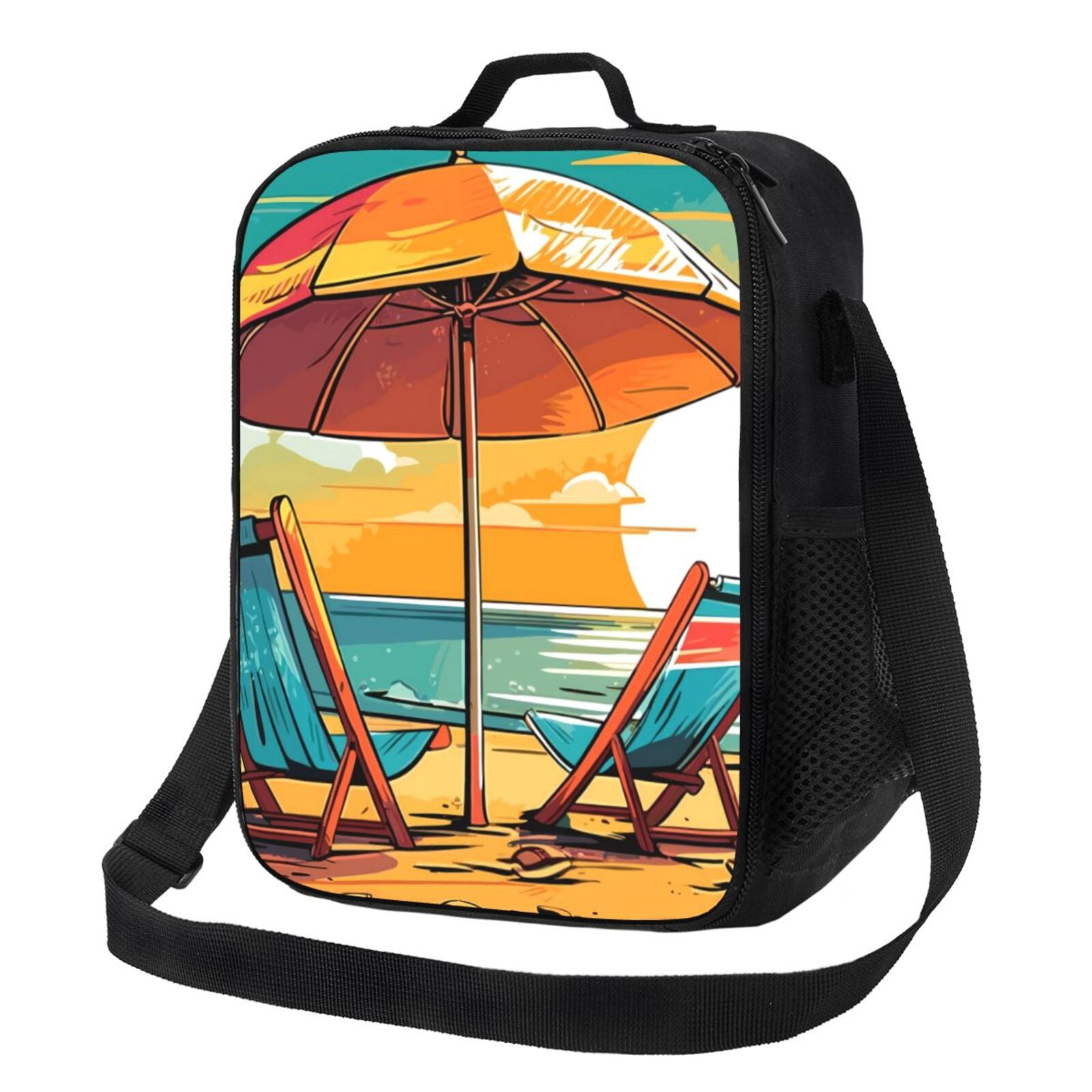 Picia Vintage Beach Sunset Lunch box Lunch bag for men women Large ...