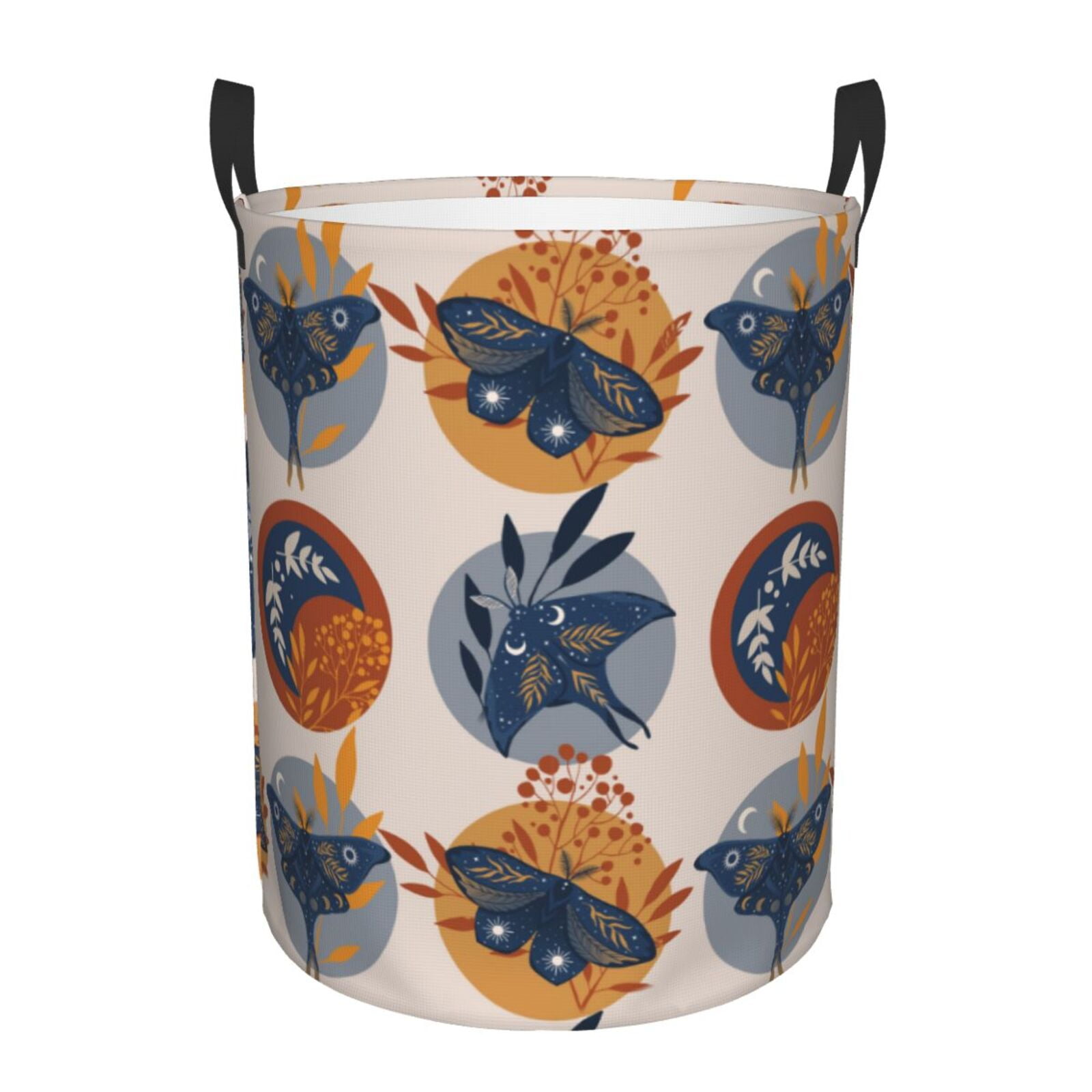 Picia Vintage Botanical Butterfly Art Pattern Large Laundry Basket ...