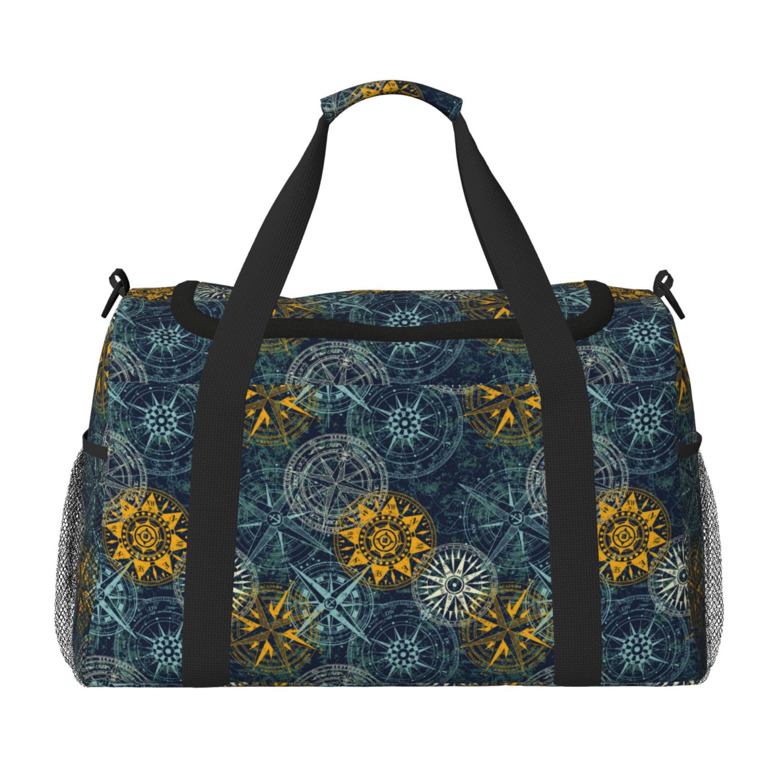 Picia Vintage Compass Print Travel Duffle Bag,Weekender Bags for Women ...