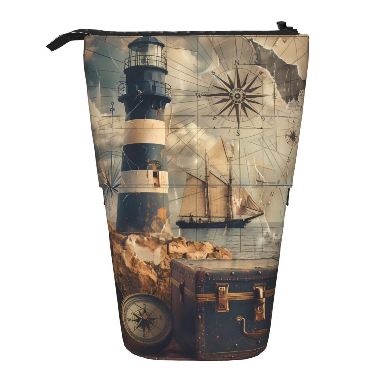 Picia Vintage Nautical Lighthouse Print Telescopic Pencil Case ...