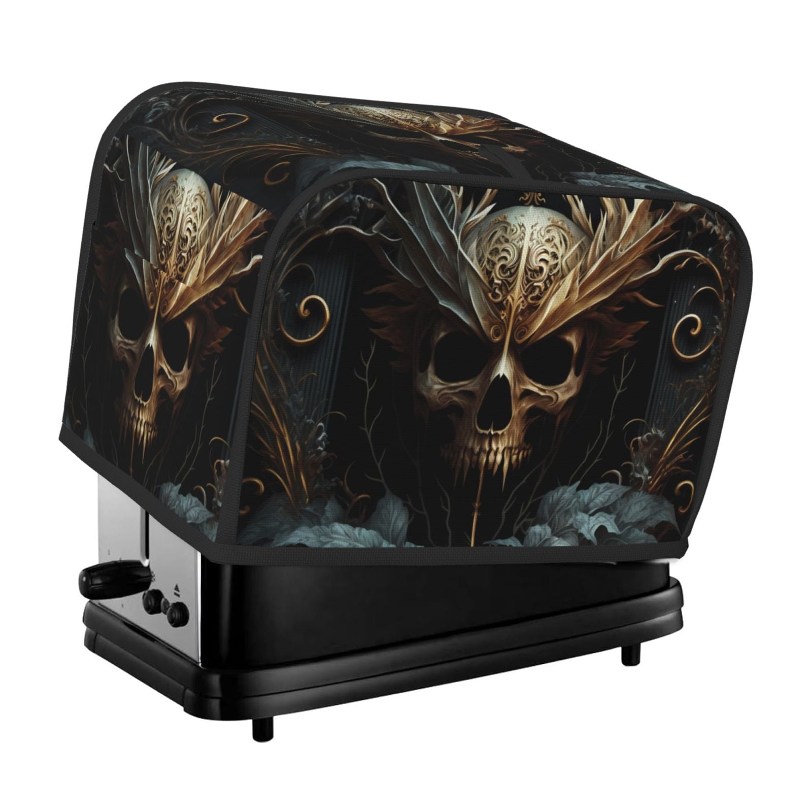 Picia Vintage Ornate Skull Print 2 Slice Toaster Cover , Toaster ...