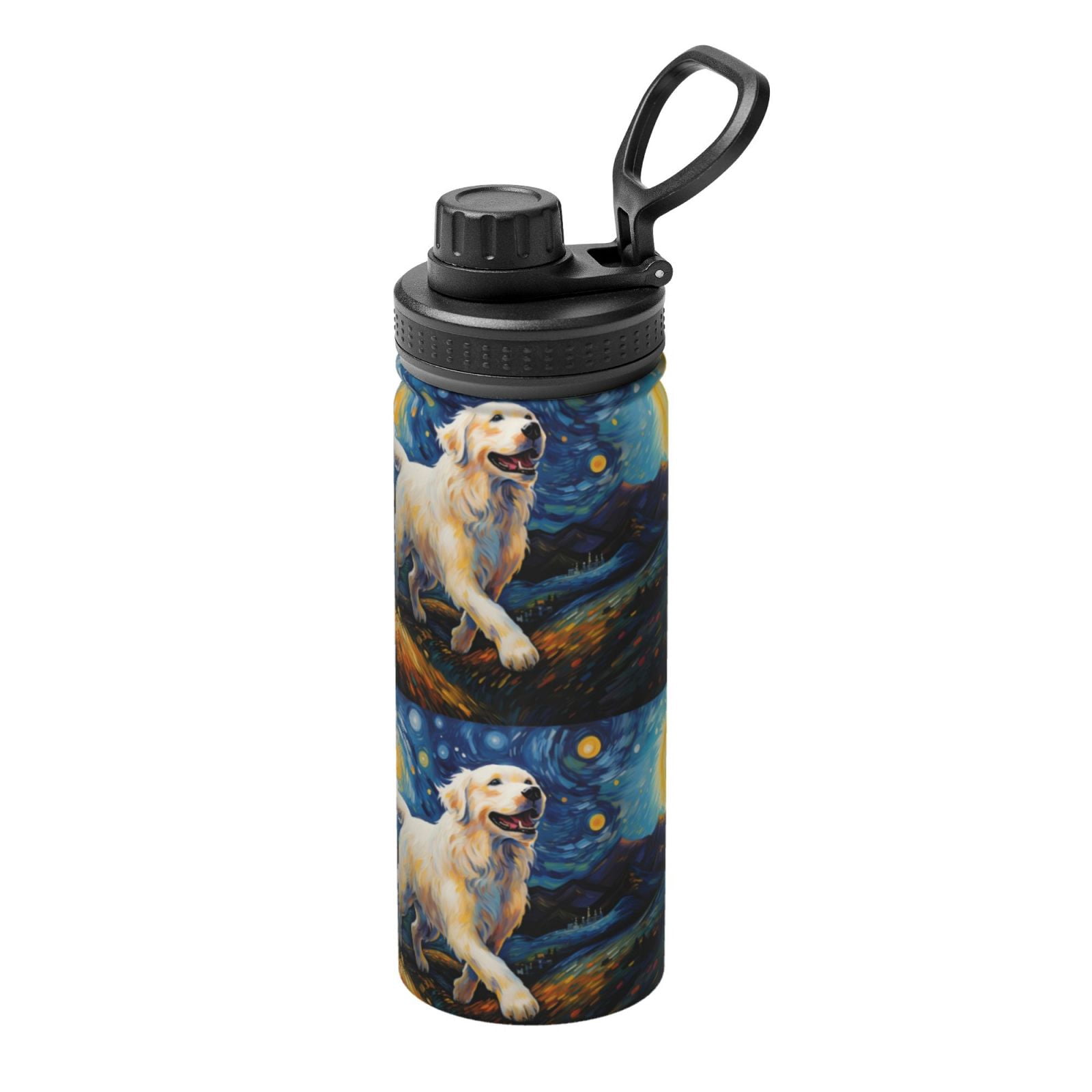 Picia Vintage Starry Sky Labrador A Pattern Water Bottle 18 oz ...