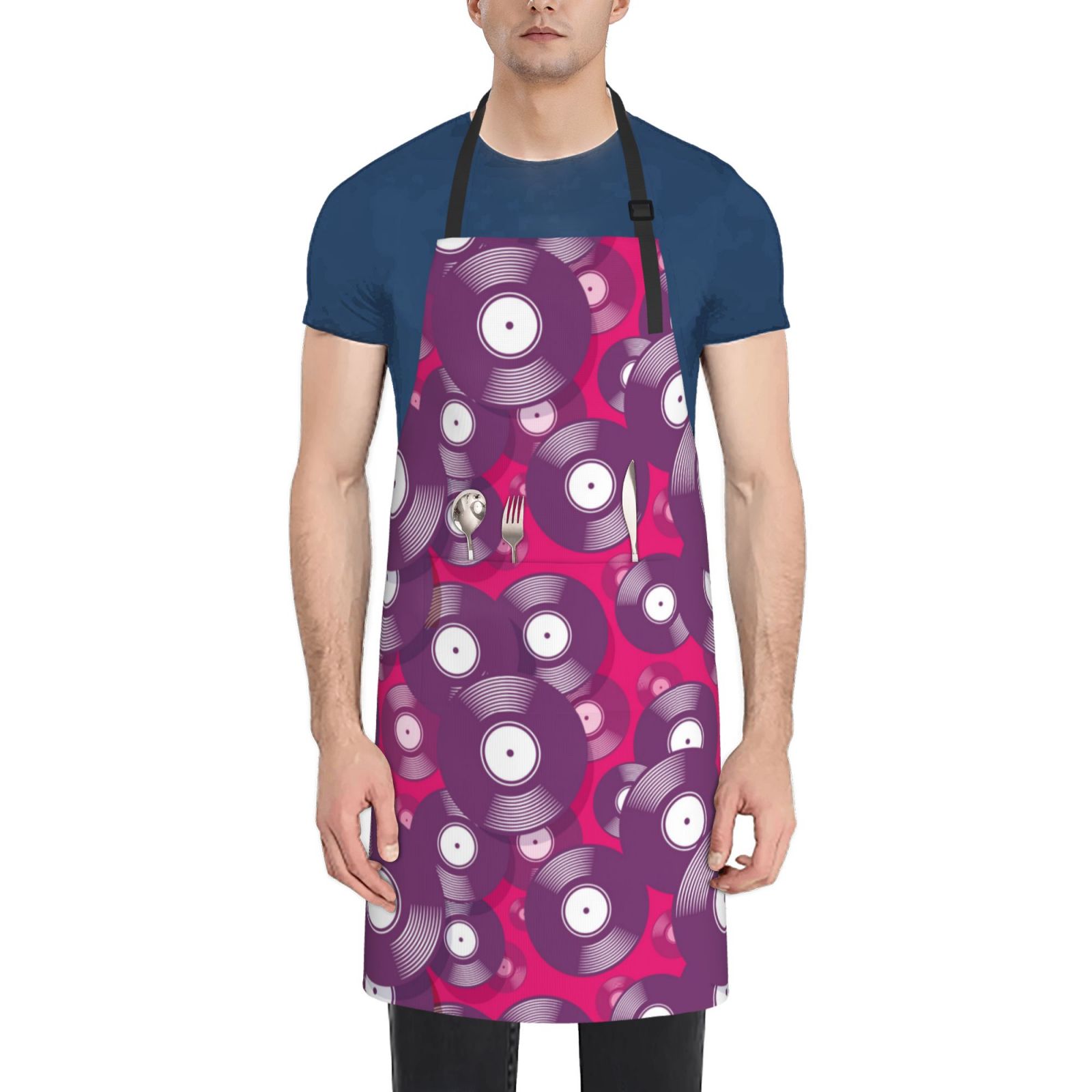 Picia Vintage Vinyl Record Waterproof Apron for Unisex Adult ...