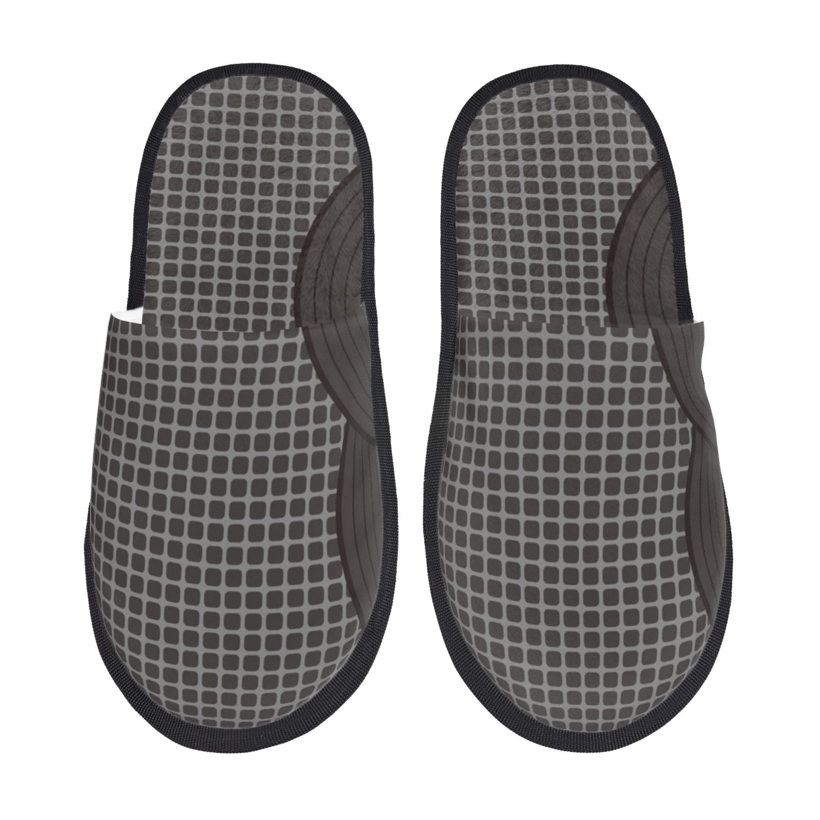 Picia Vinyl Records Print Women's Fuzzy Fluffy House Slippers Plush ...