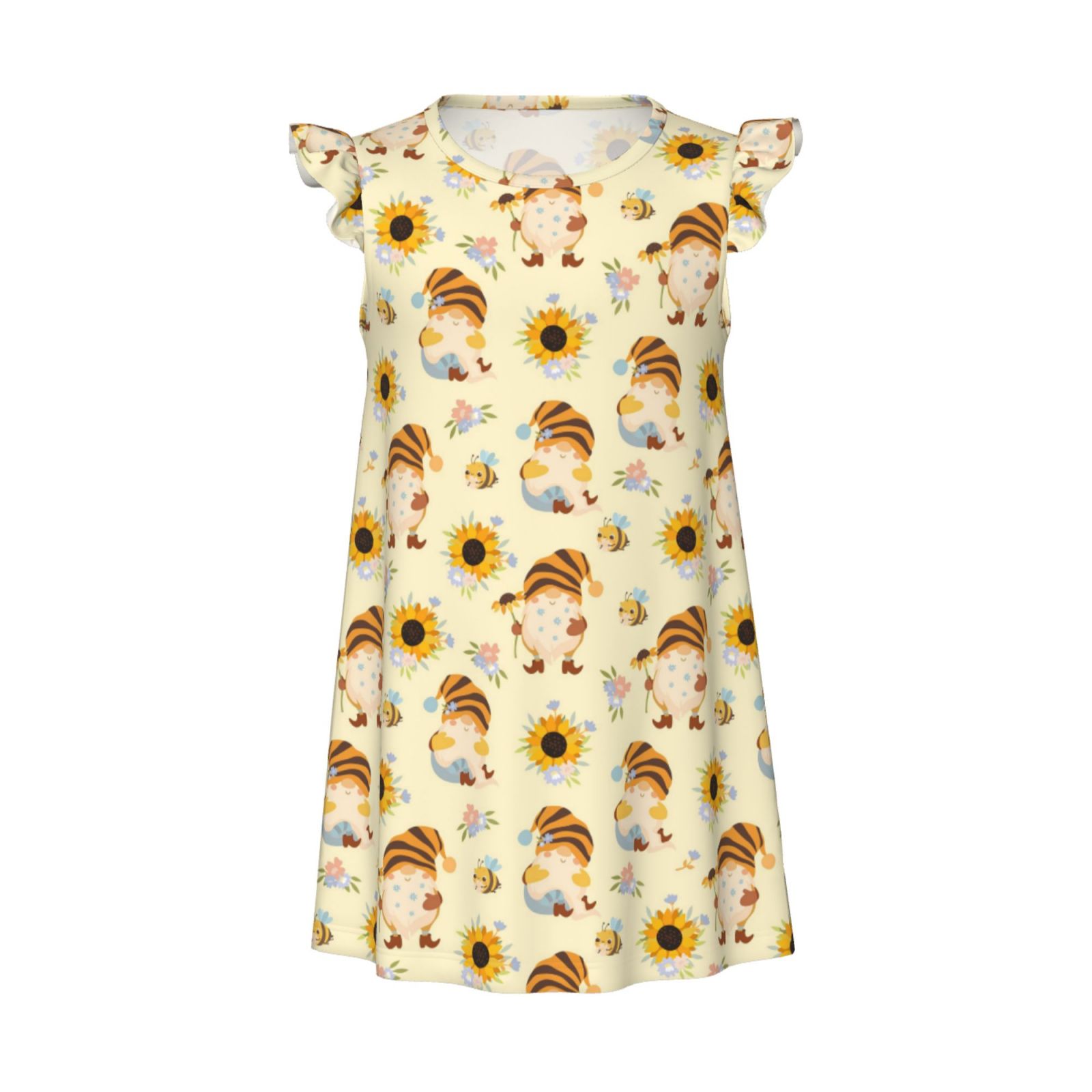 Picia Watercolor Bee Honey Honeycomb Bee Pattern Girls Nightgowns ...