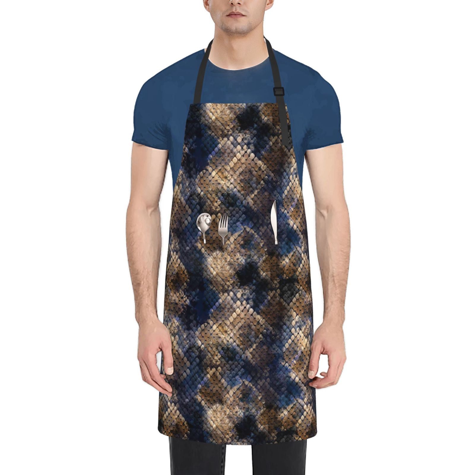 Picia Watercolor Snake Skin Waterproof Apron for Unisex Adult ...