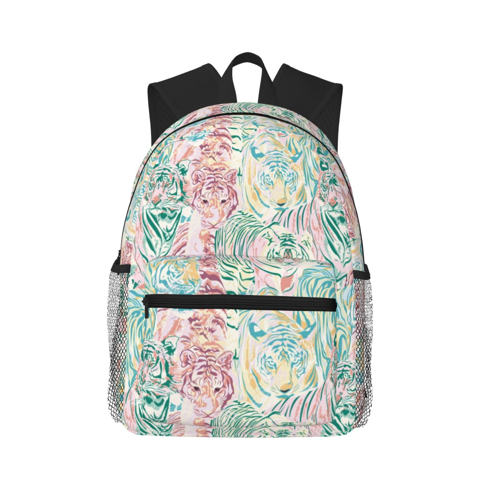 Picia Watercolor Tiger Large Capacity Backpack Classic Style Backpack ...