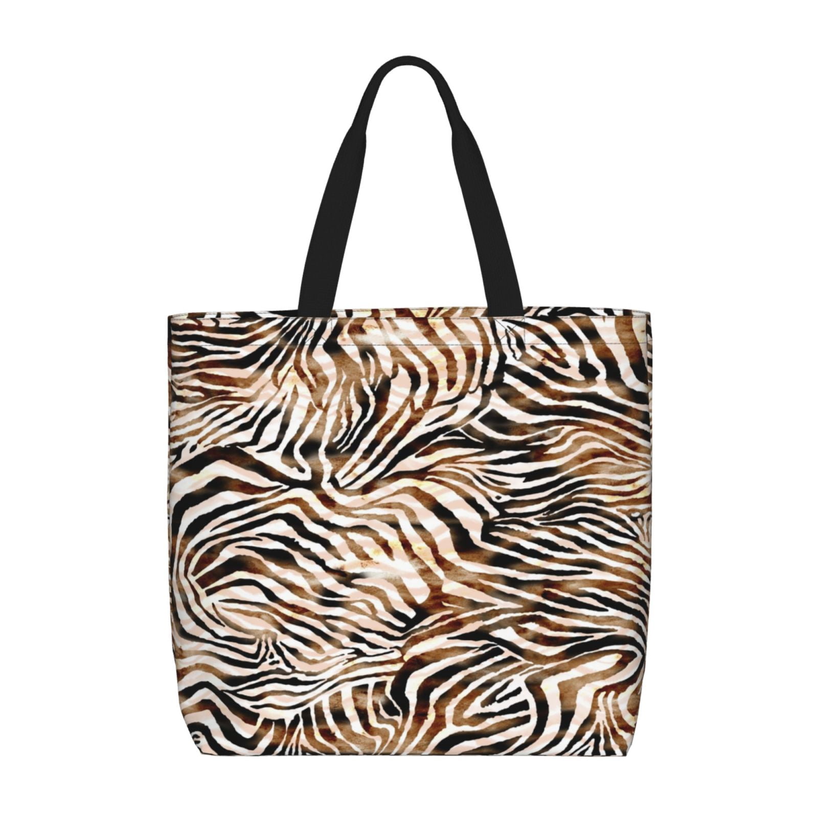 Picia Watercolor Zebra for Tote Bag for Women with Zipper, Gym Tote ...