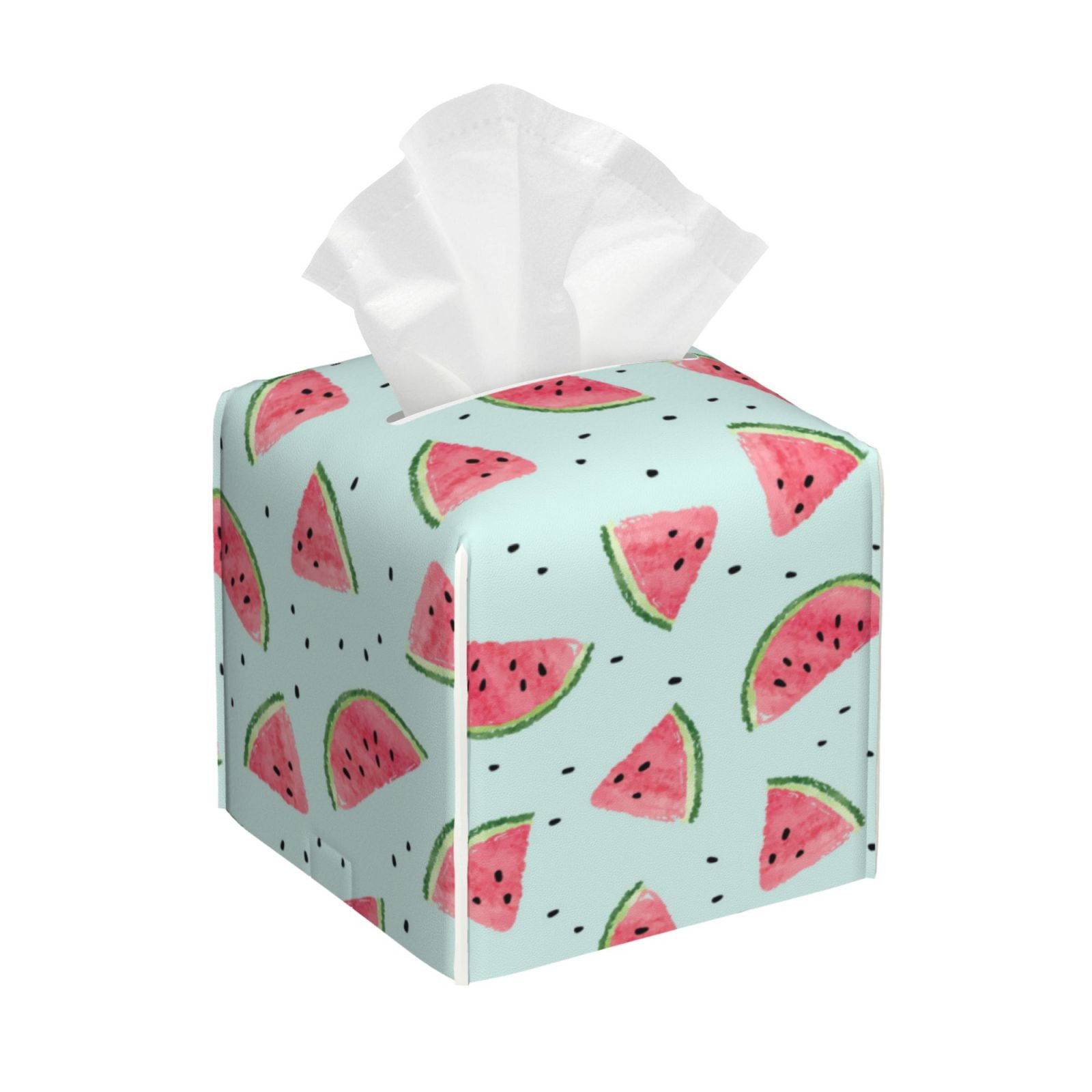 Picia Watermelon Pattern Tissue Box Cover,PVC Leather Square Holder ...