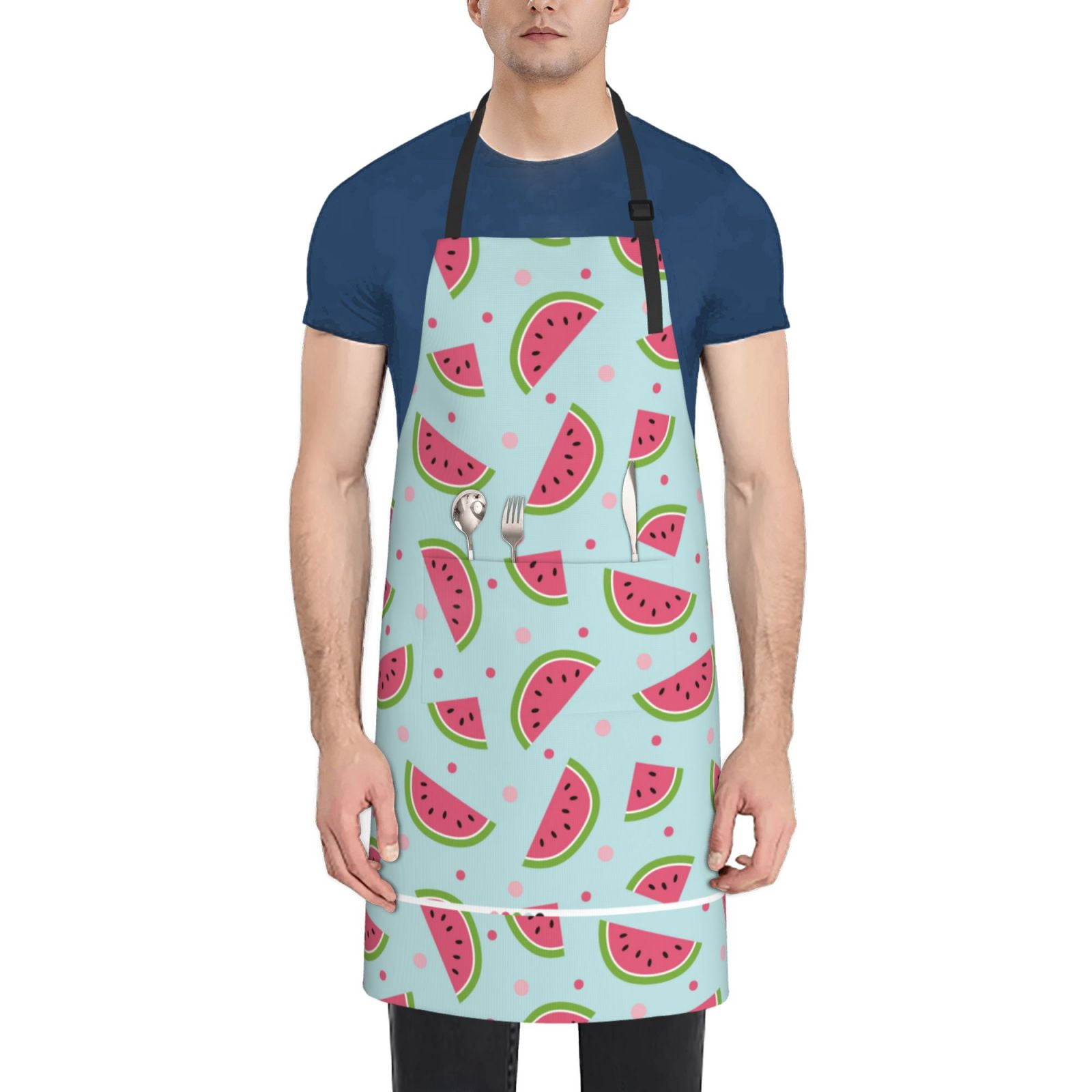 Picia Watermelon Waterproof Apron for Unisex Adult - Adjustable Bib ...
