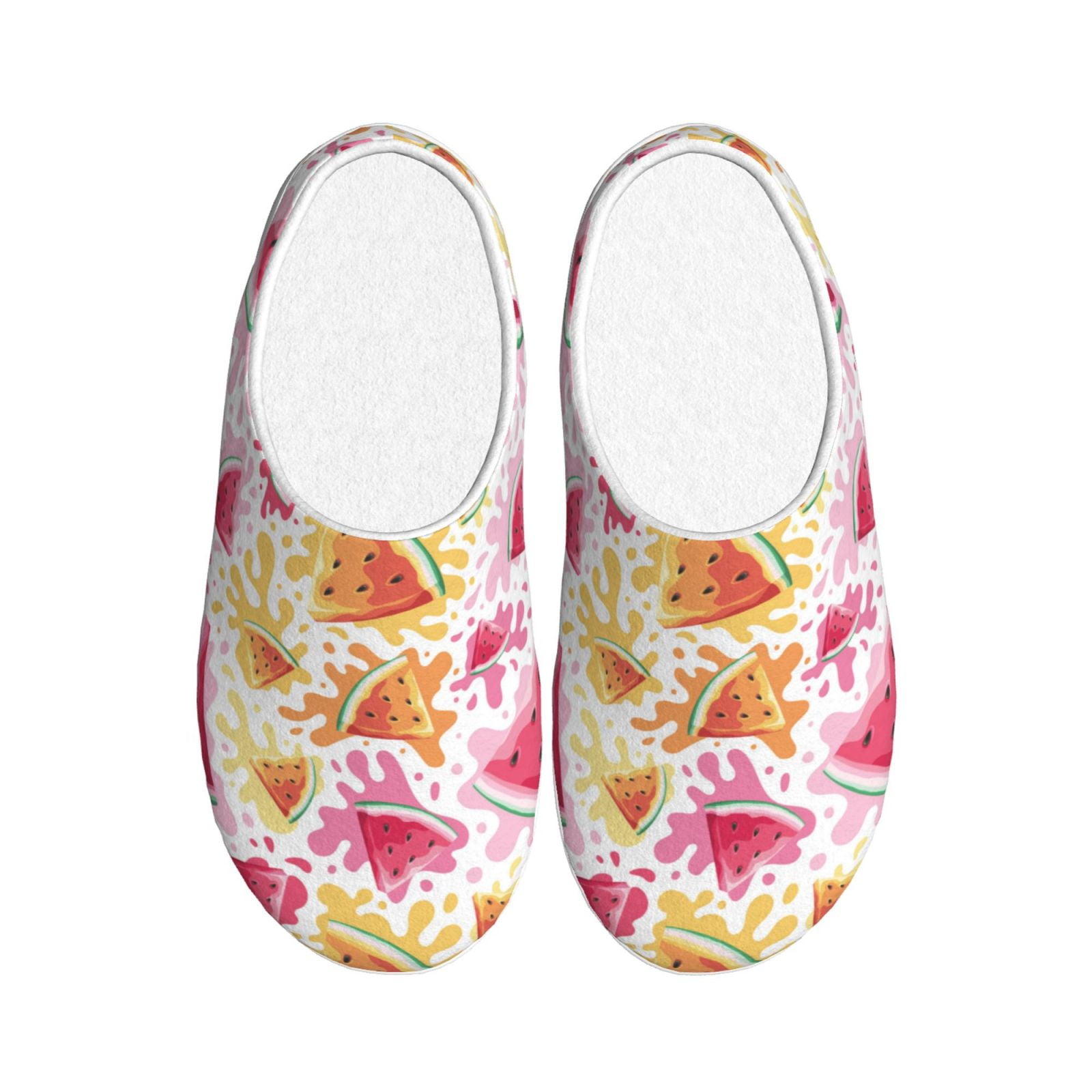Picia Watermelon for Women's Lamb-hug Comfy Fleece House Slippers ...