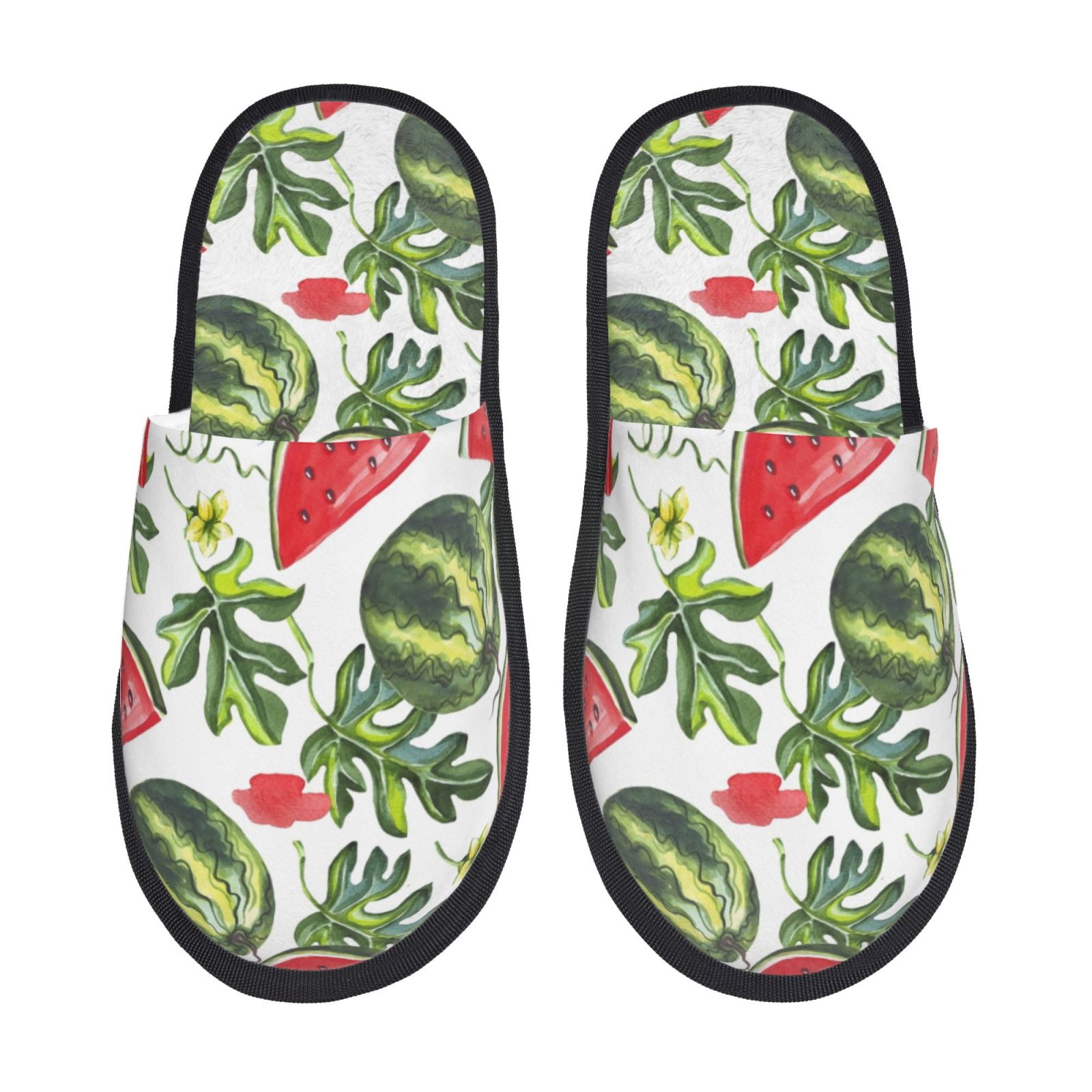 Picia Watermelons Print Women's Fuzzy Fluffy House Slippers Plush ...