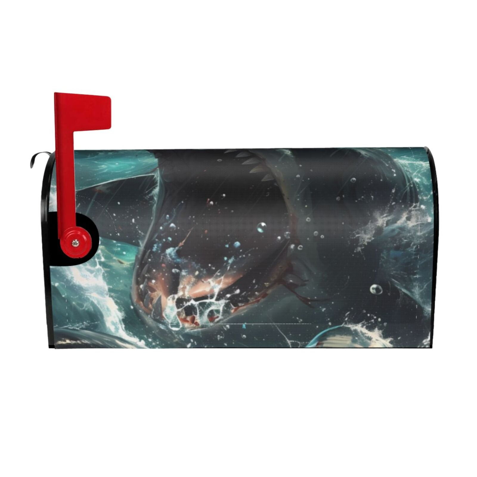 Picia Wave Ocean Animal Shark Magnetic Mailbox Cover Standard Size ...