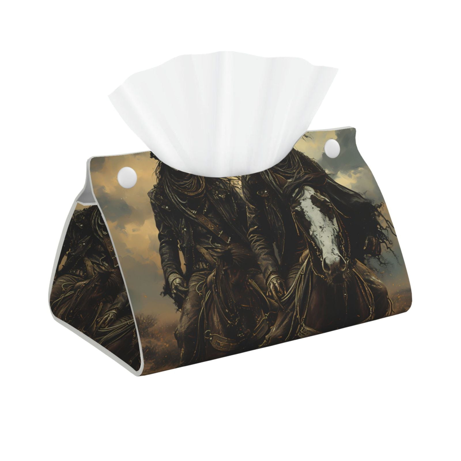 Picia Western Desert Skull Cowboy Pattern Long Tissue Box Cover,PVC ...