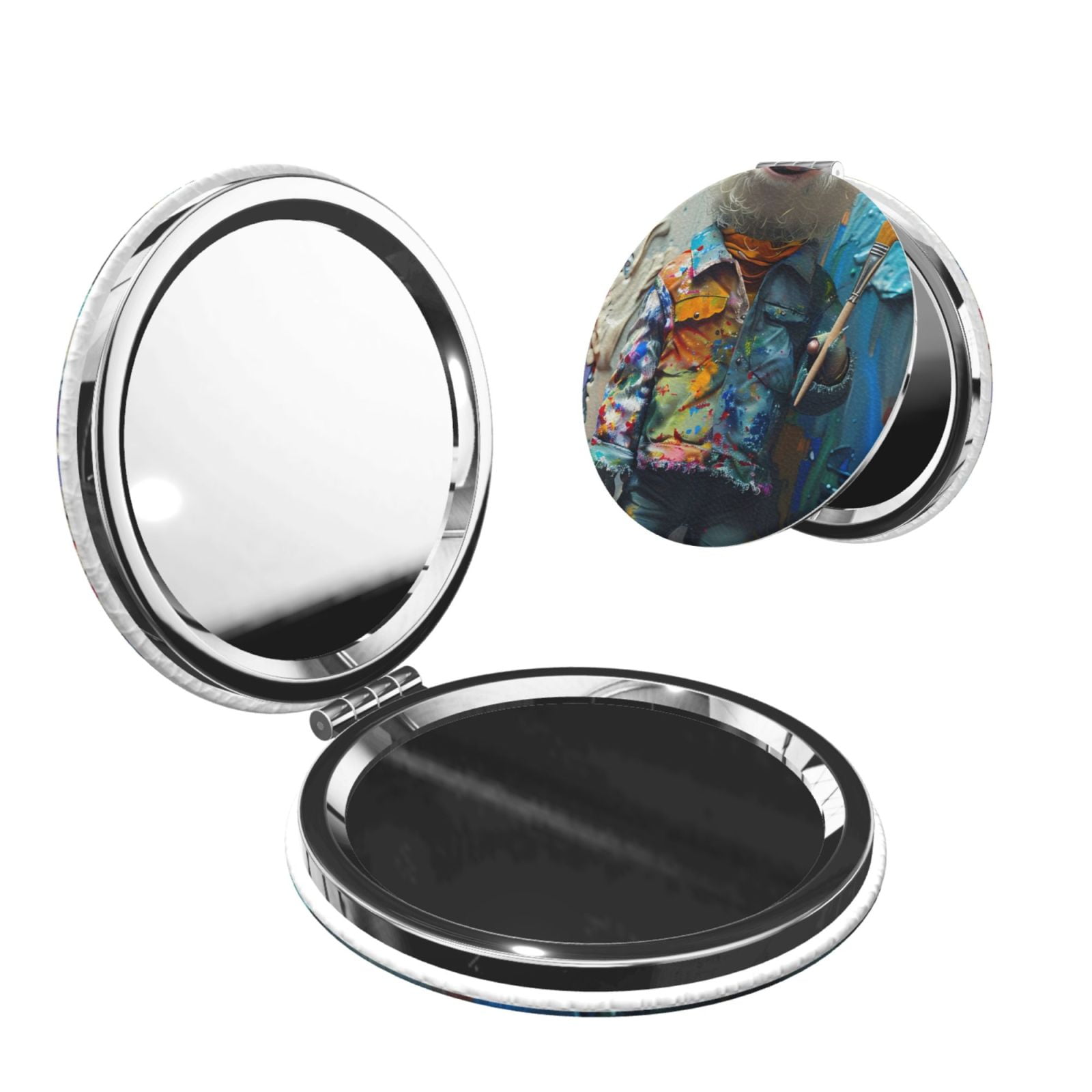 Picia Whimsical Goat Artist for Compact Vanity Mirror , Travel Makeup ...