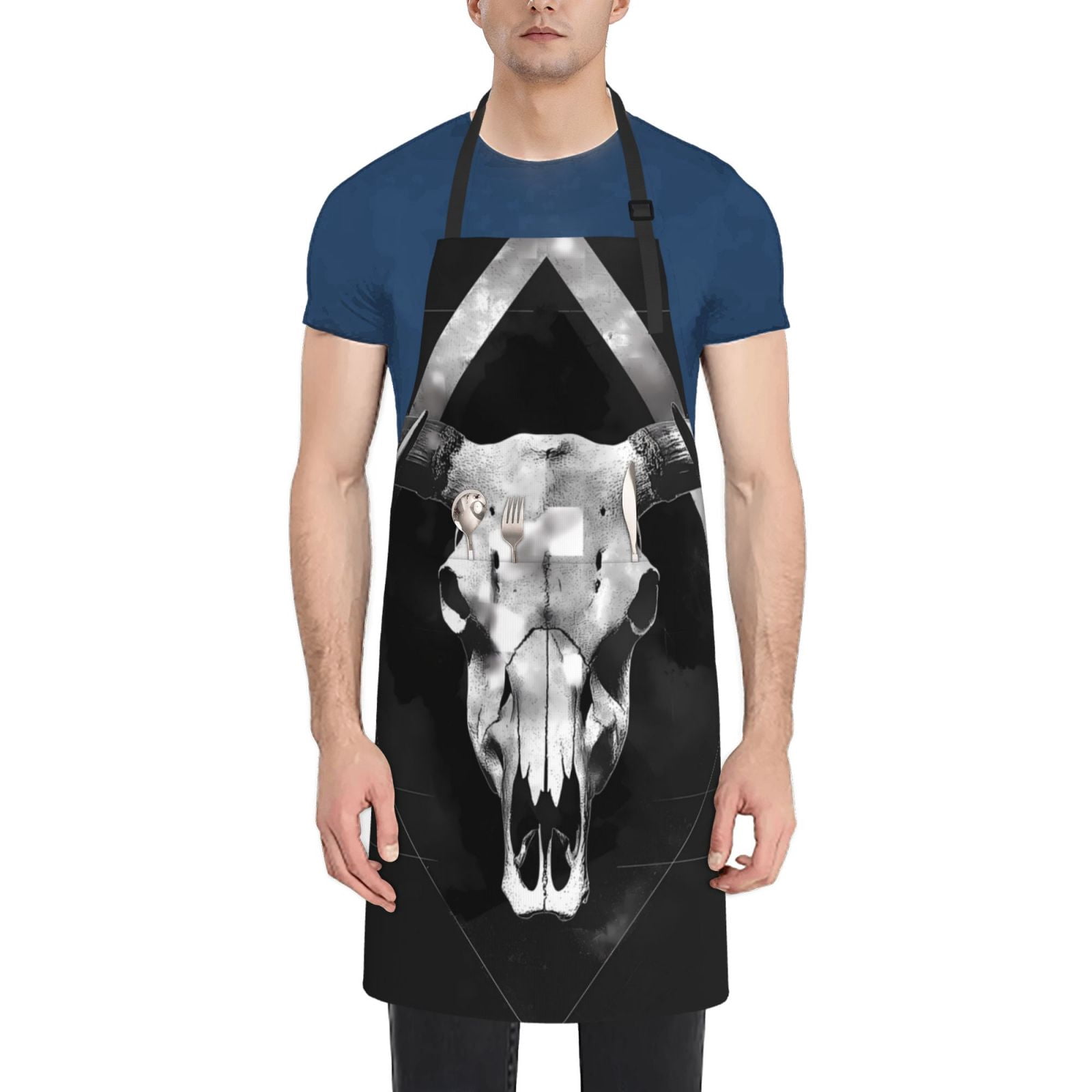 Picia White Black Sheep skull Waterproof Apron for Unisex Adult ...
