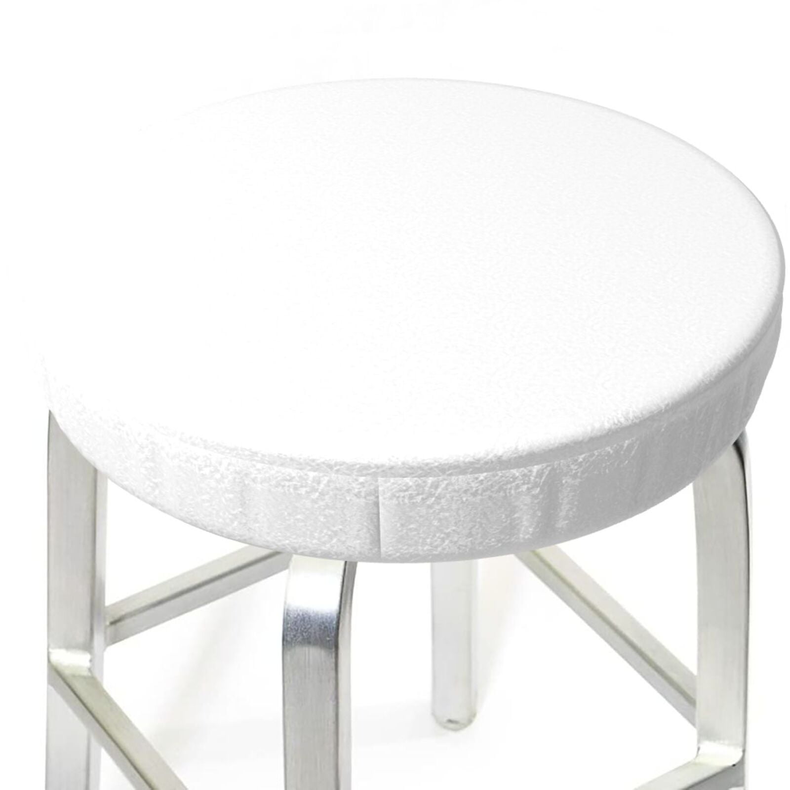 Picia White pattern Round Stool Covers Comfy Seat Covers Stretch ...