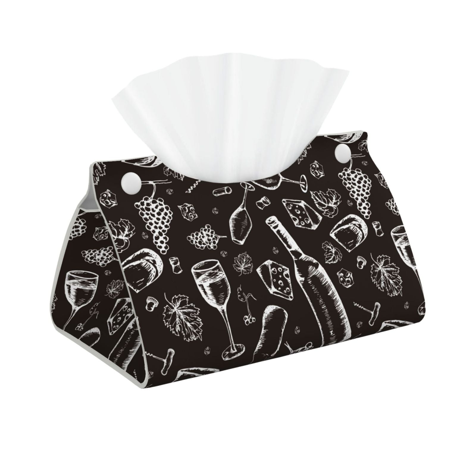 Picia Wine Seamless Pattern Long Tissue Box Cover,PVC Leather Triangle ...