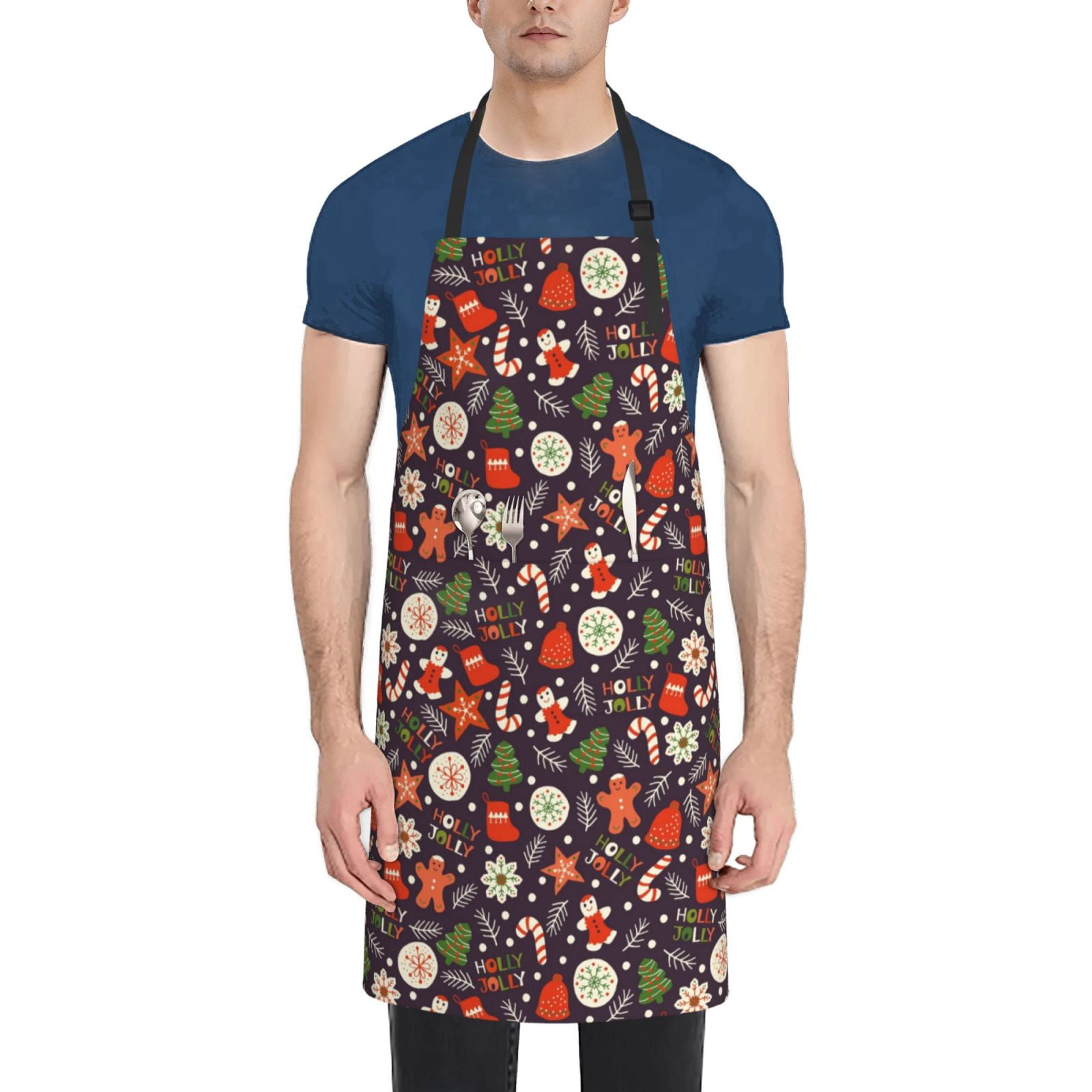 Picia Winter Holiday Christmas Waterproof Apron for Unisex Adult ...